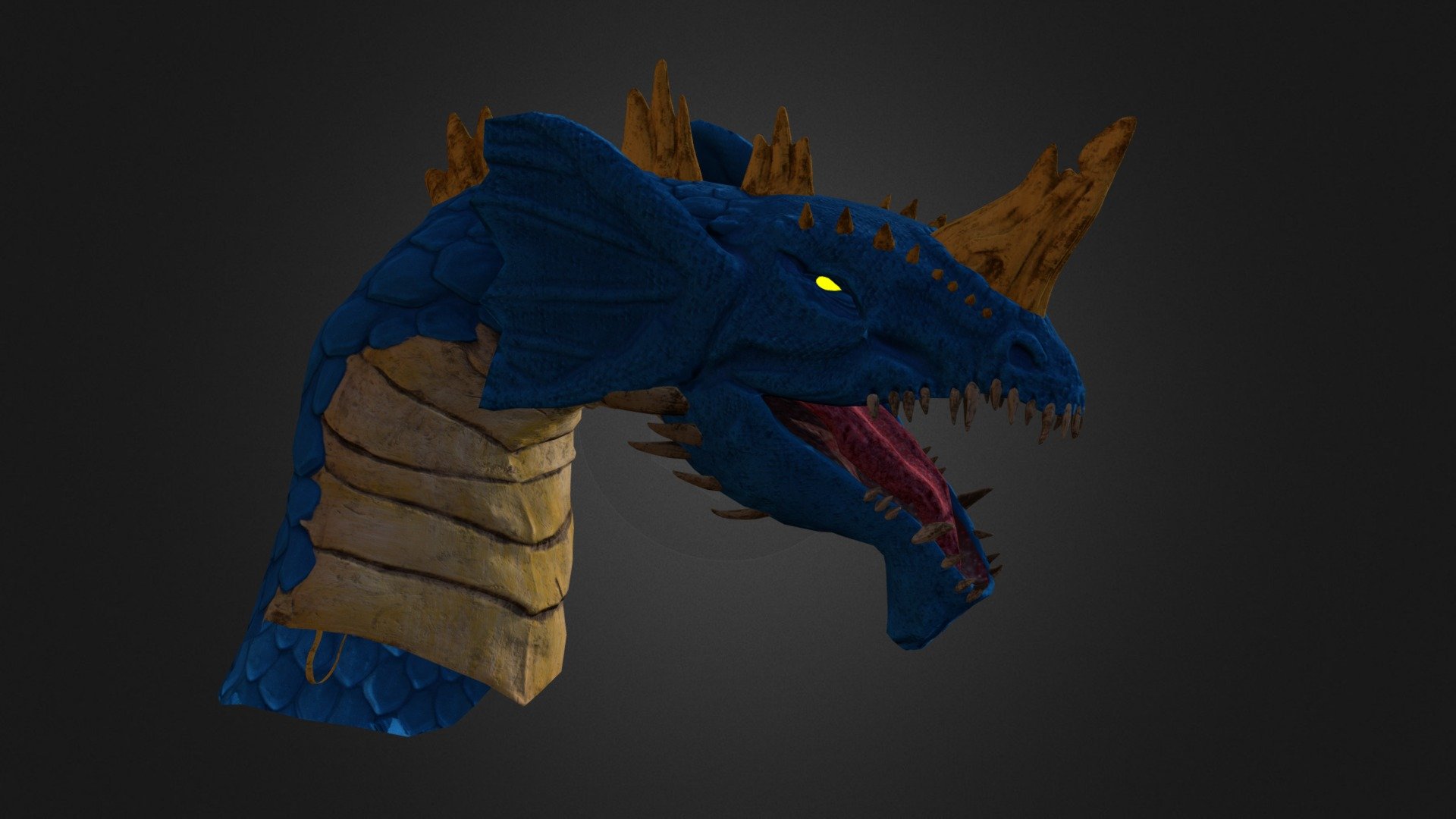 Blue Dragon - Download Free 3D model by greeneyed3DArtist ...
