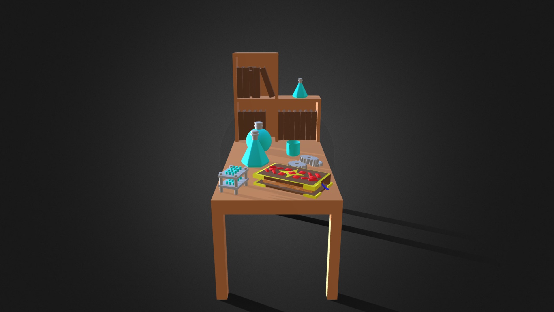 Alchemist's Desk - 3D model by Silverlightning [36ad90b] - Sketchfab