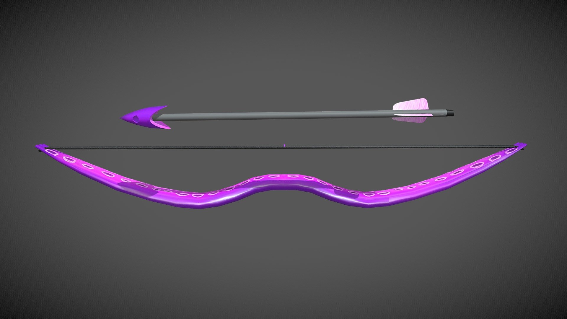 Squid Bow and Arrow - 3D model by Caleb Kepley (@CalebKepley) [36ae0ce ...