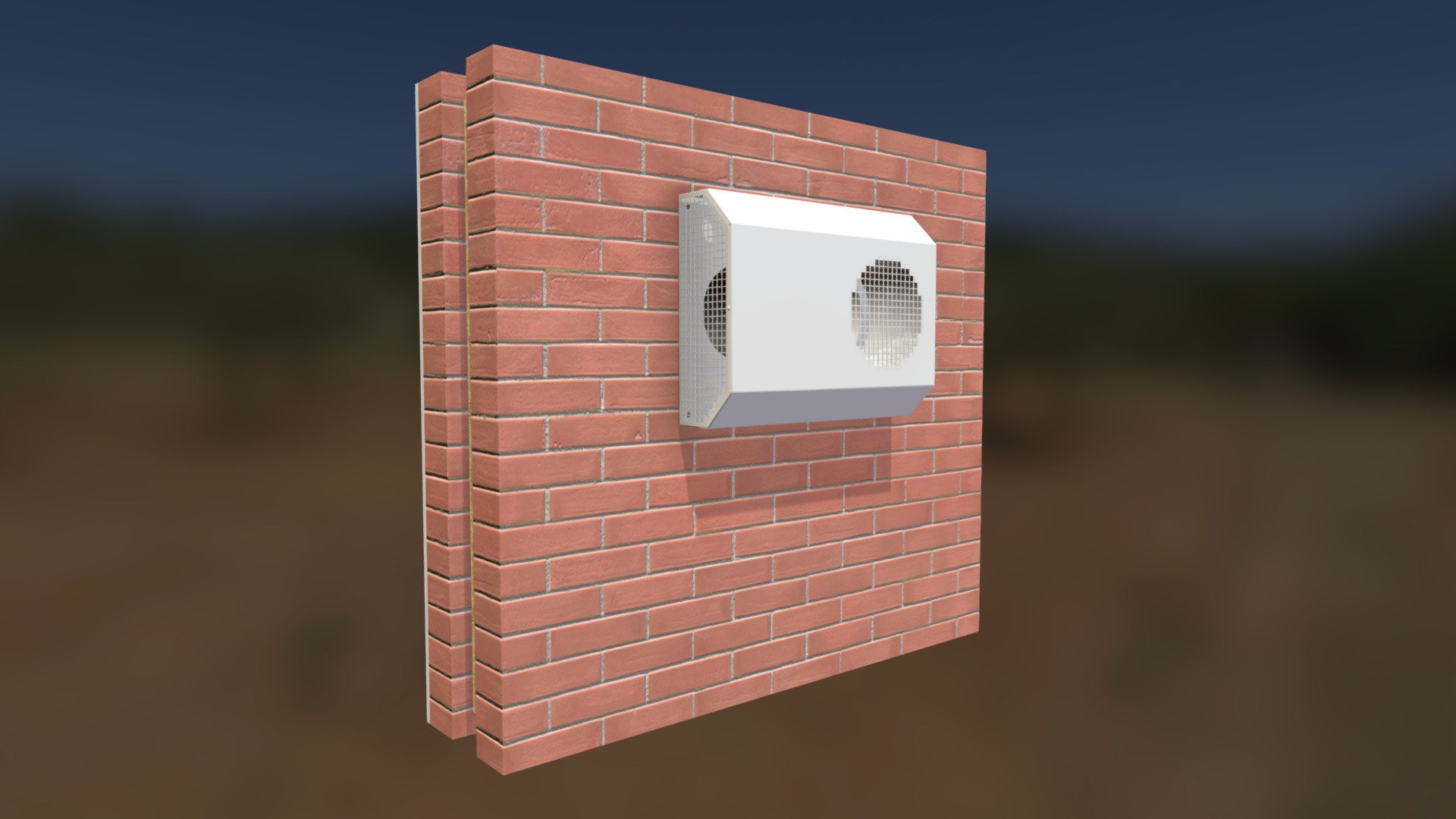 External Combi Grille Installation - 3D model by JV Ventilation (@JVvent) [36b5515] - Sketchfab