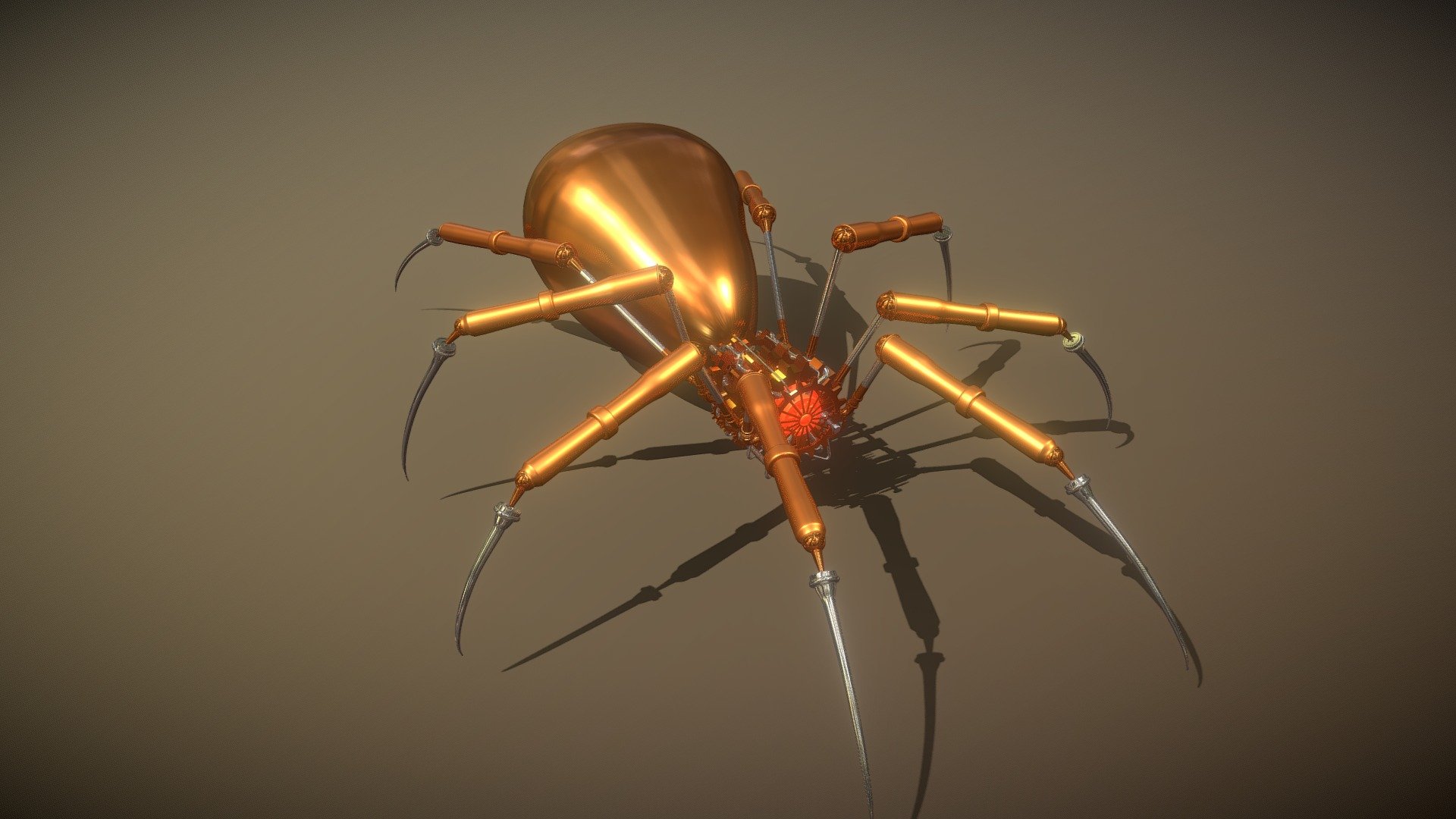Mechanical Spider - 3D model by Simon (@turksimon2) [36b9c1c] - Sketchfab