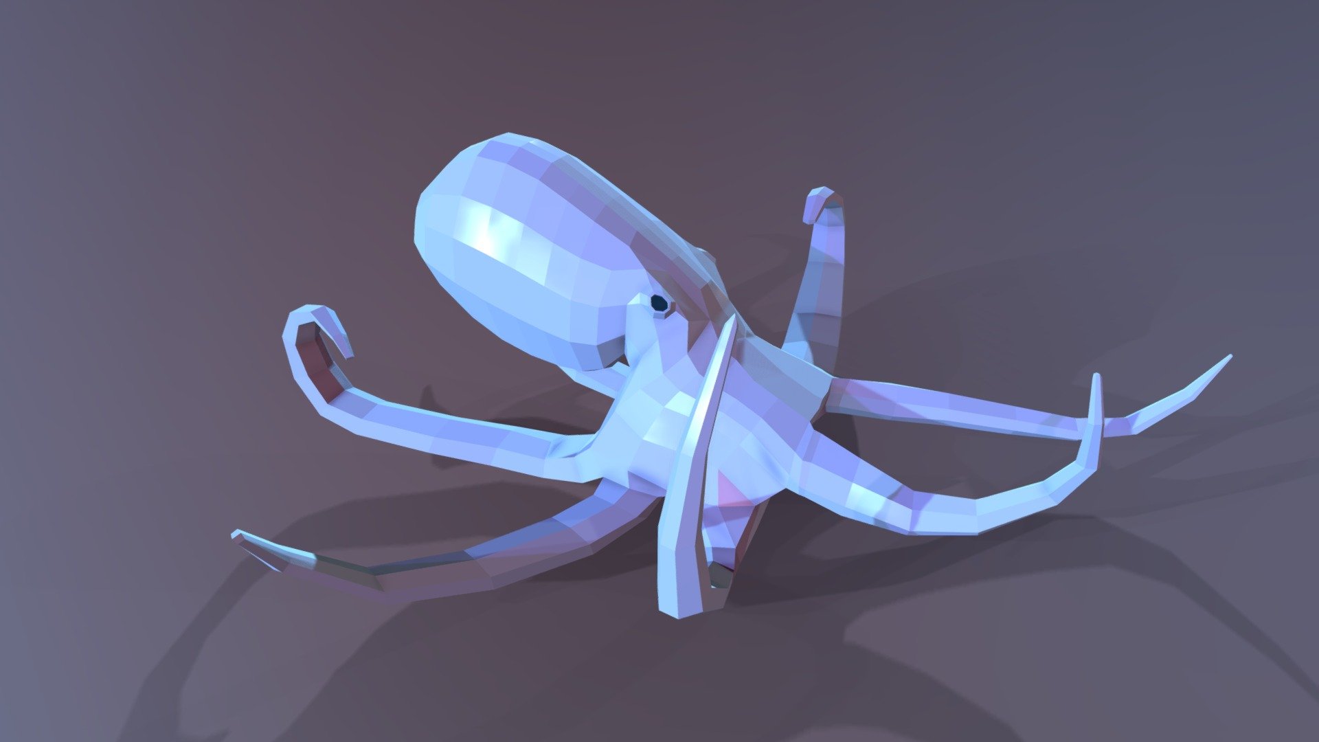 low_poly_octopus - 3D model by enteraya [36ba922] - Sketchfab