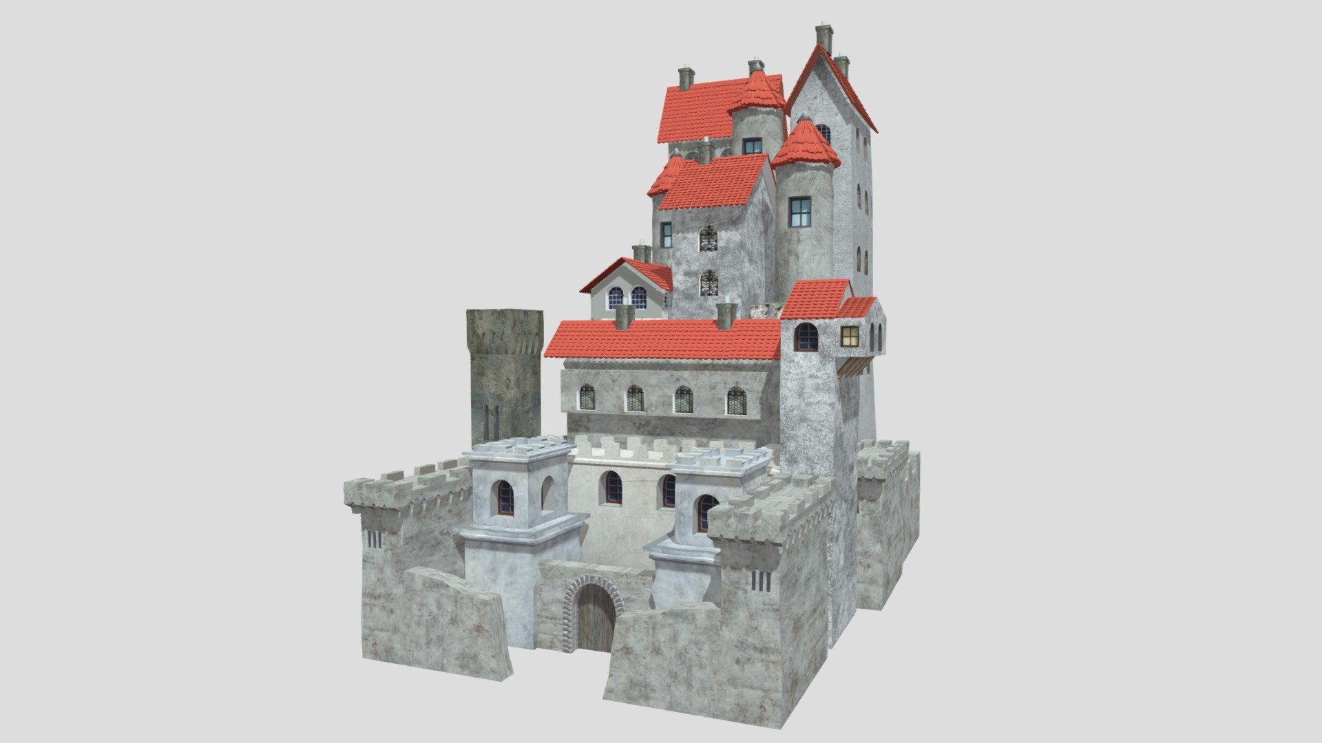 Castle - Download Free 3D model by gogiart (@agt14032013) [36bb69d] - Sketchfab