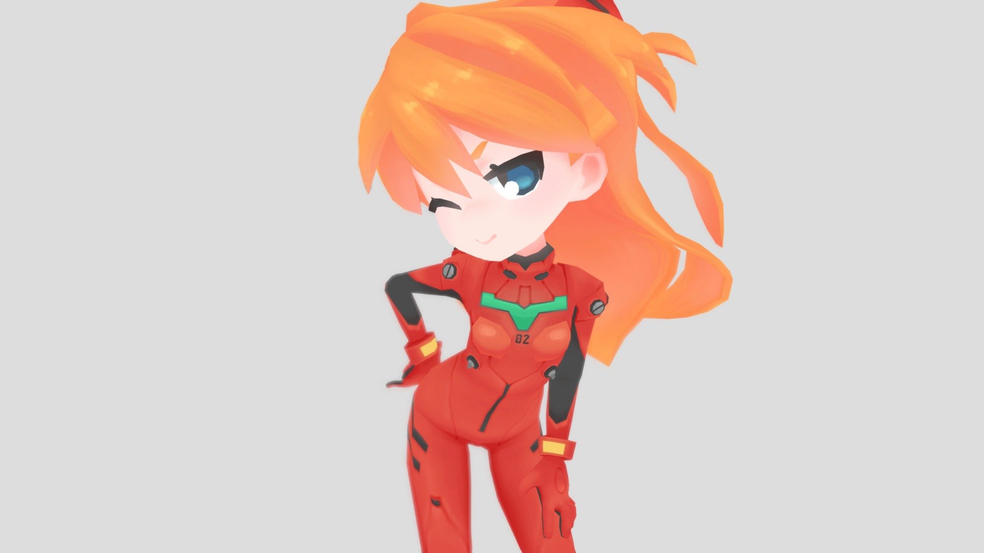 Chibi Asuka Langley - 3D model by julliannedlc [36bc171] - Sketchfab