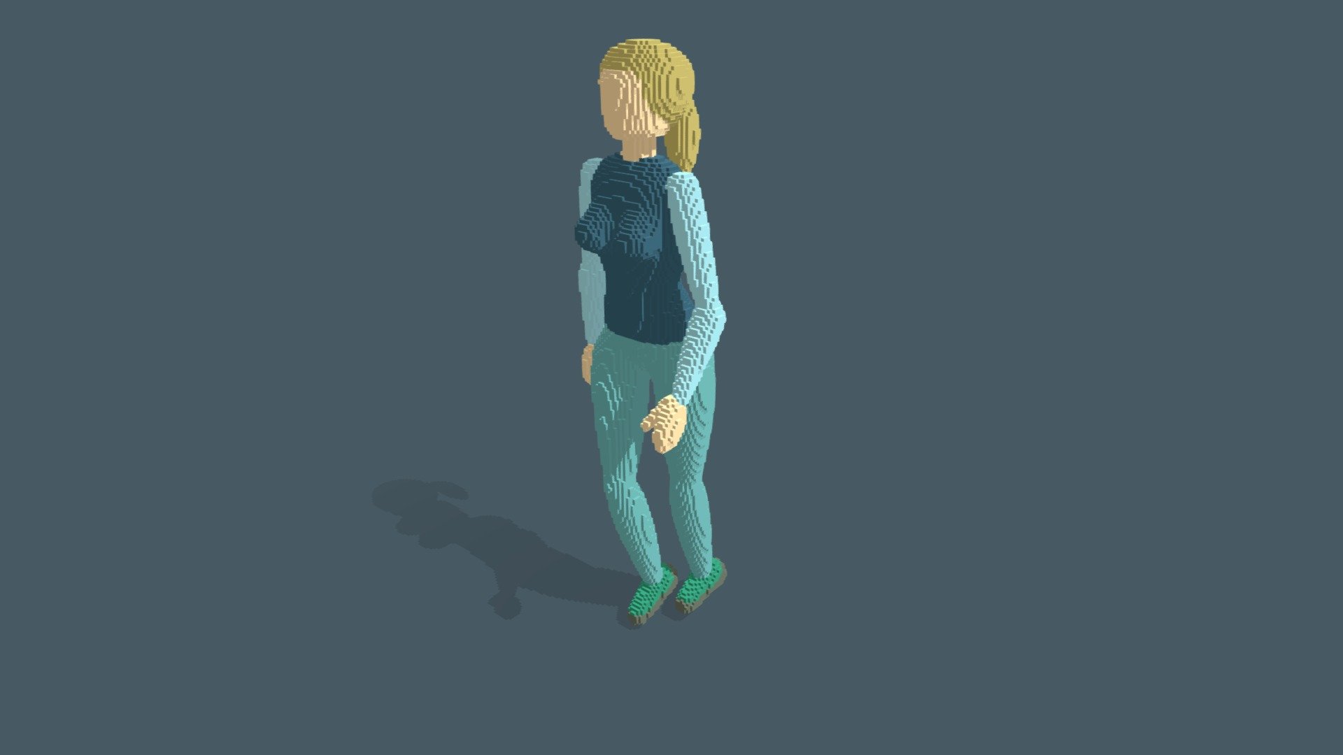 Voxel Girl Walkcycle in MagicaVoxel - 3D model by modE (@mode_vis ...