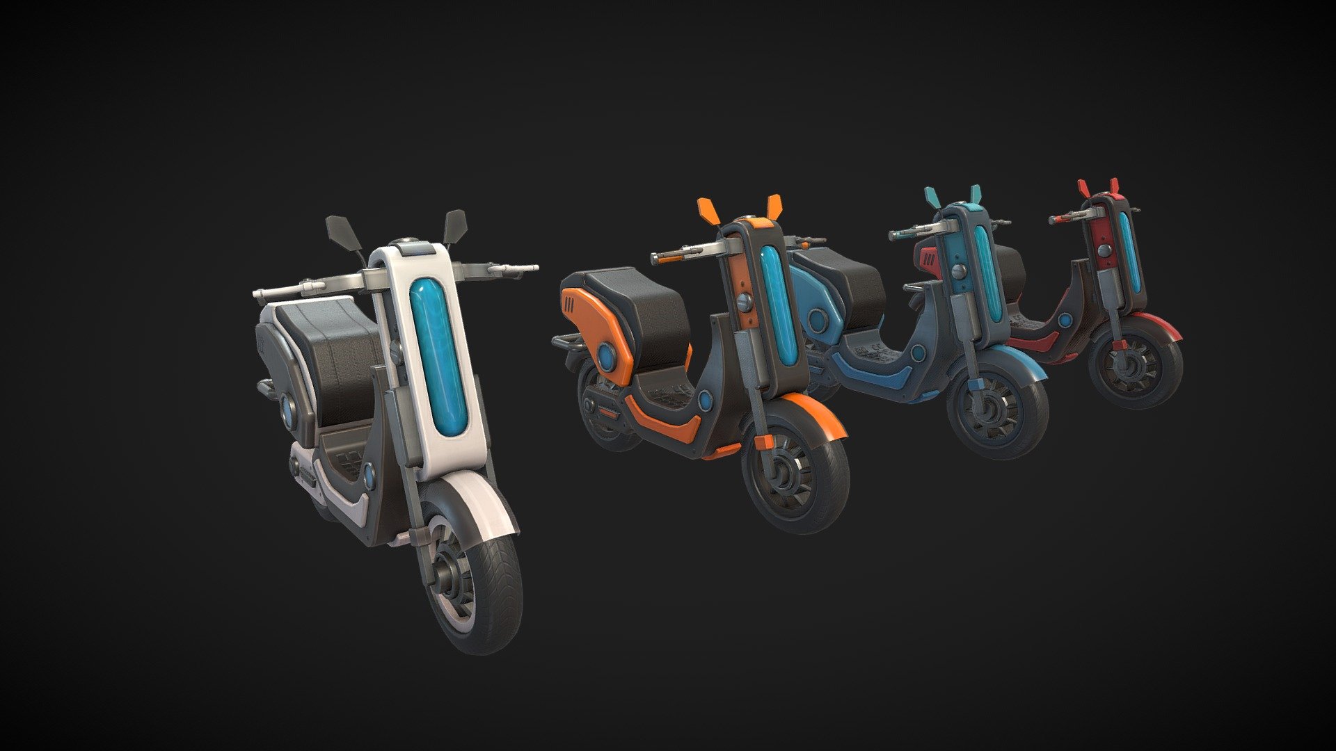 Scooter 2 - Buy Royalty Free 3D model by kraffing Studio (@kraffing ...
