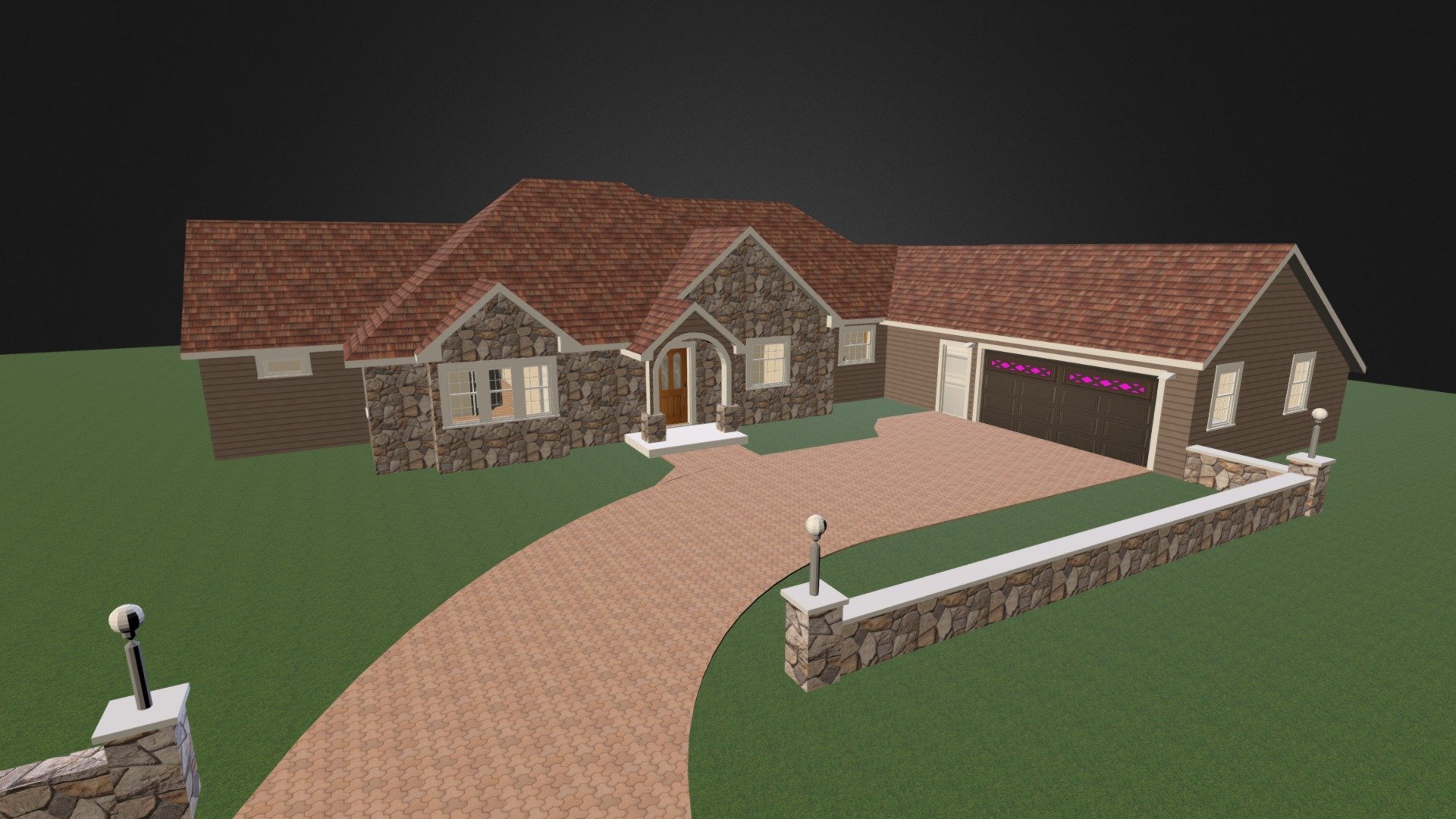 Stone Home - 3D model by Cadsoft [36c3a03] - Sketchfab
