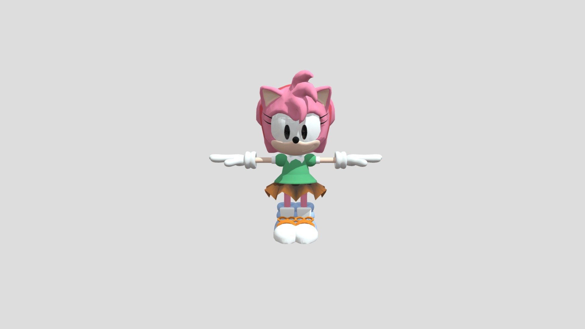 Sonic The Hedgehog - Amy Rose Classic - Download Free 3D model by ...