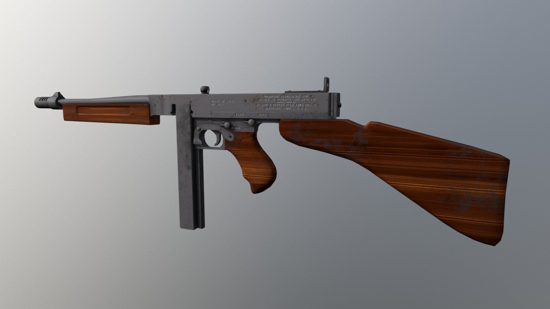 Thompson (Tommy Gun) - Download Free 3D model by Igor Fialho ...