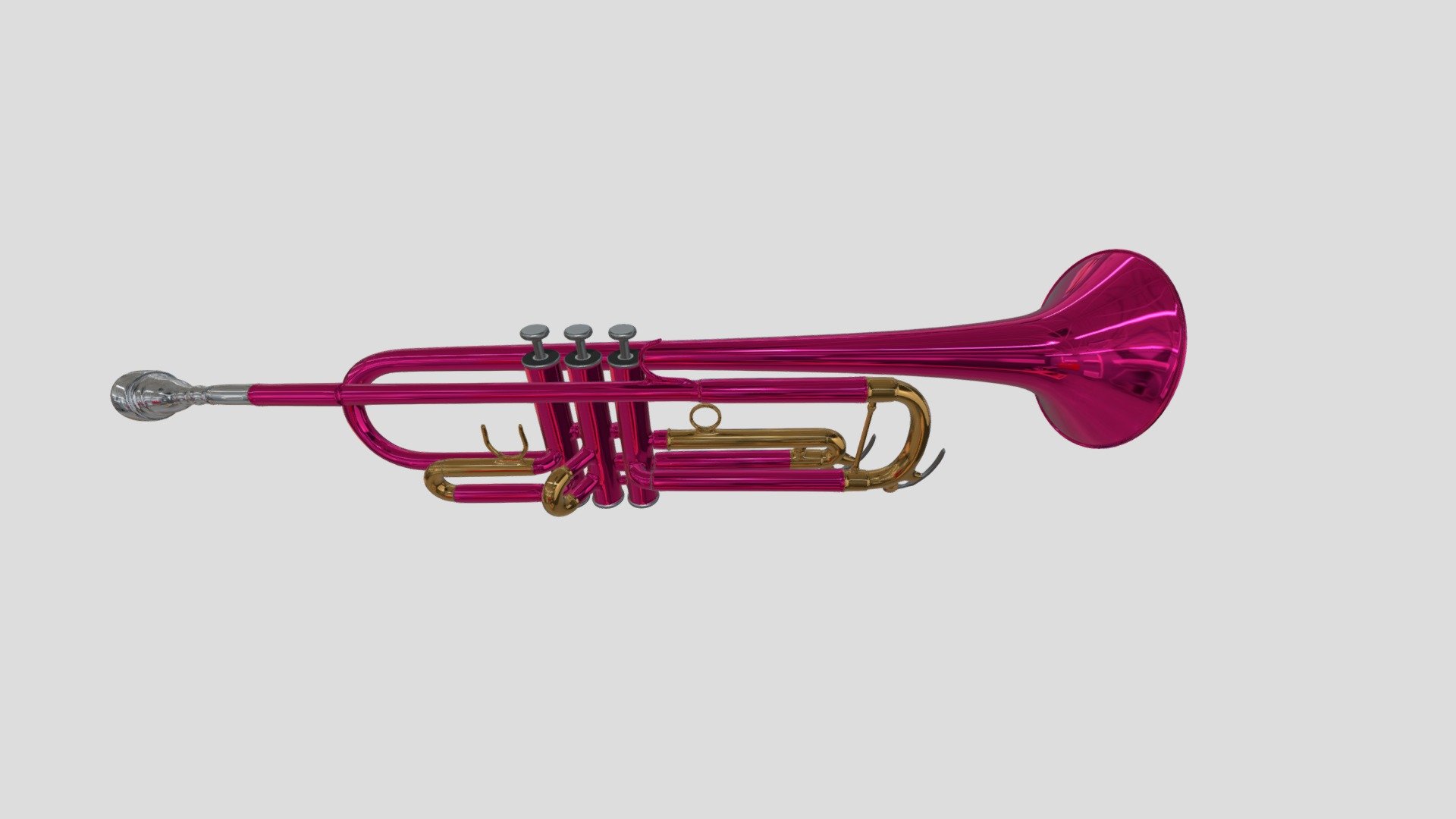 Pink and Gold Trumpet - Download Free 3D model by Oberon (@DanHathaway ...