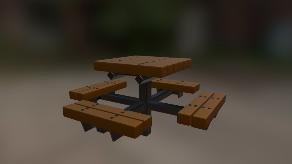 Low Poly Picnic Table - 3D model by geryalvi [36d2427] - Sketchfab