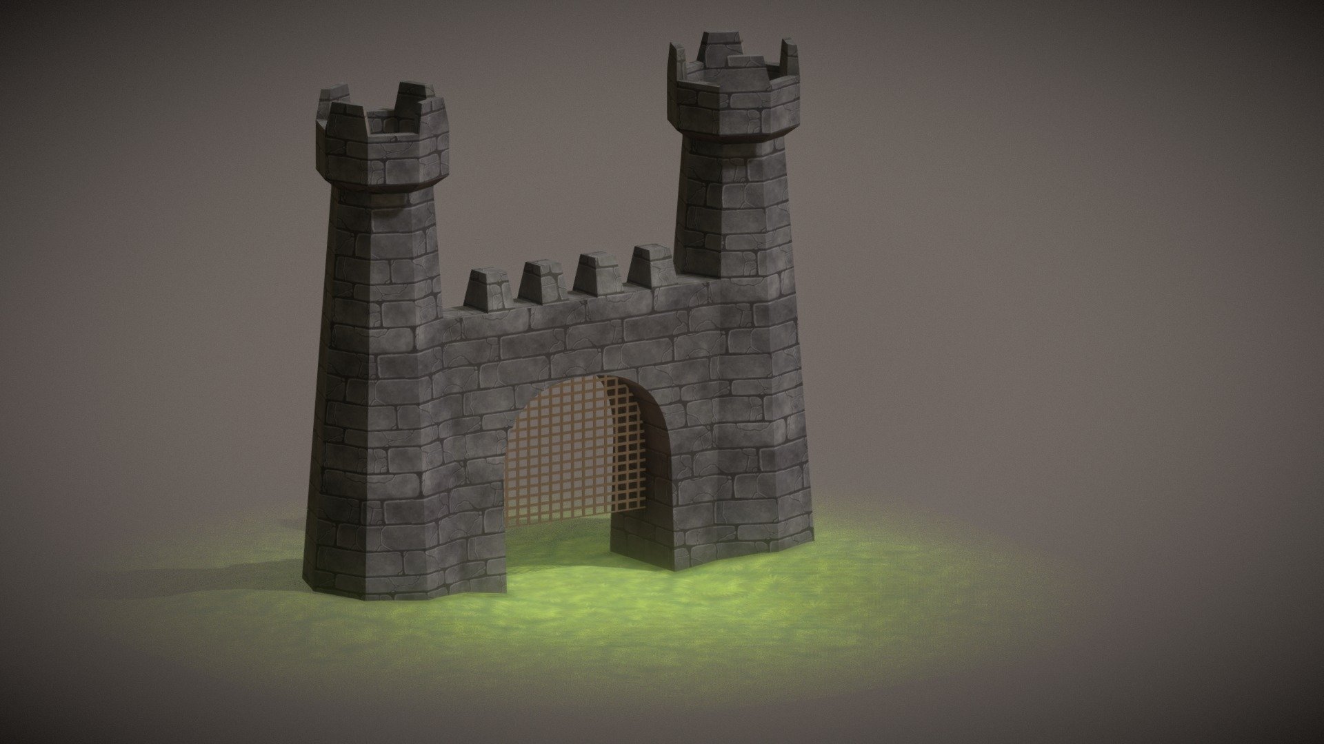 Simple Gatehouse Lowpoly - 3D model by Jonny (@jonnylynn) [36e0bf3 ...
