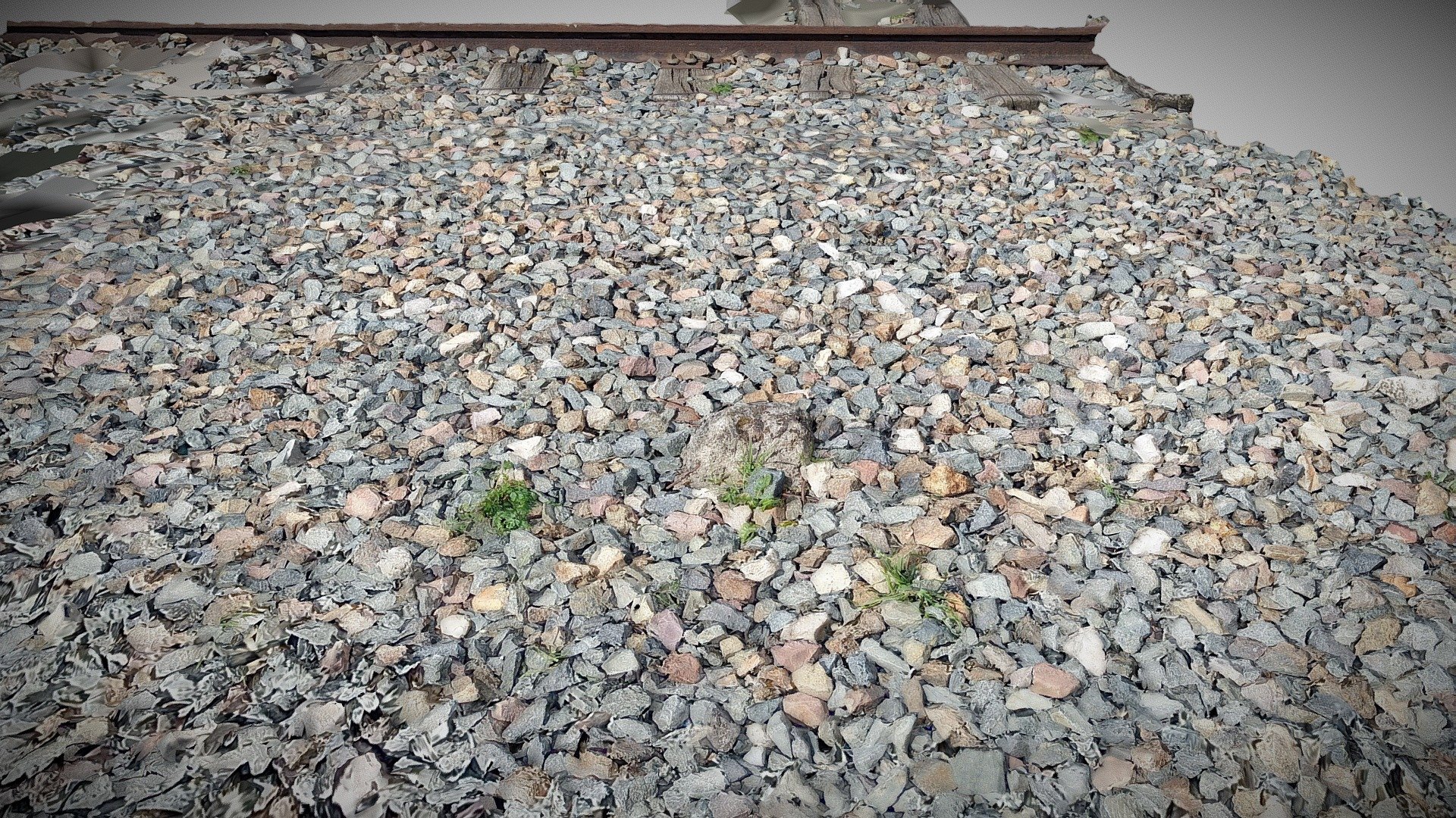 Train Track Rock Gravels - Download Free 3D model by Léonard_Doye ...