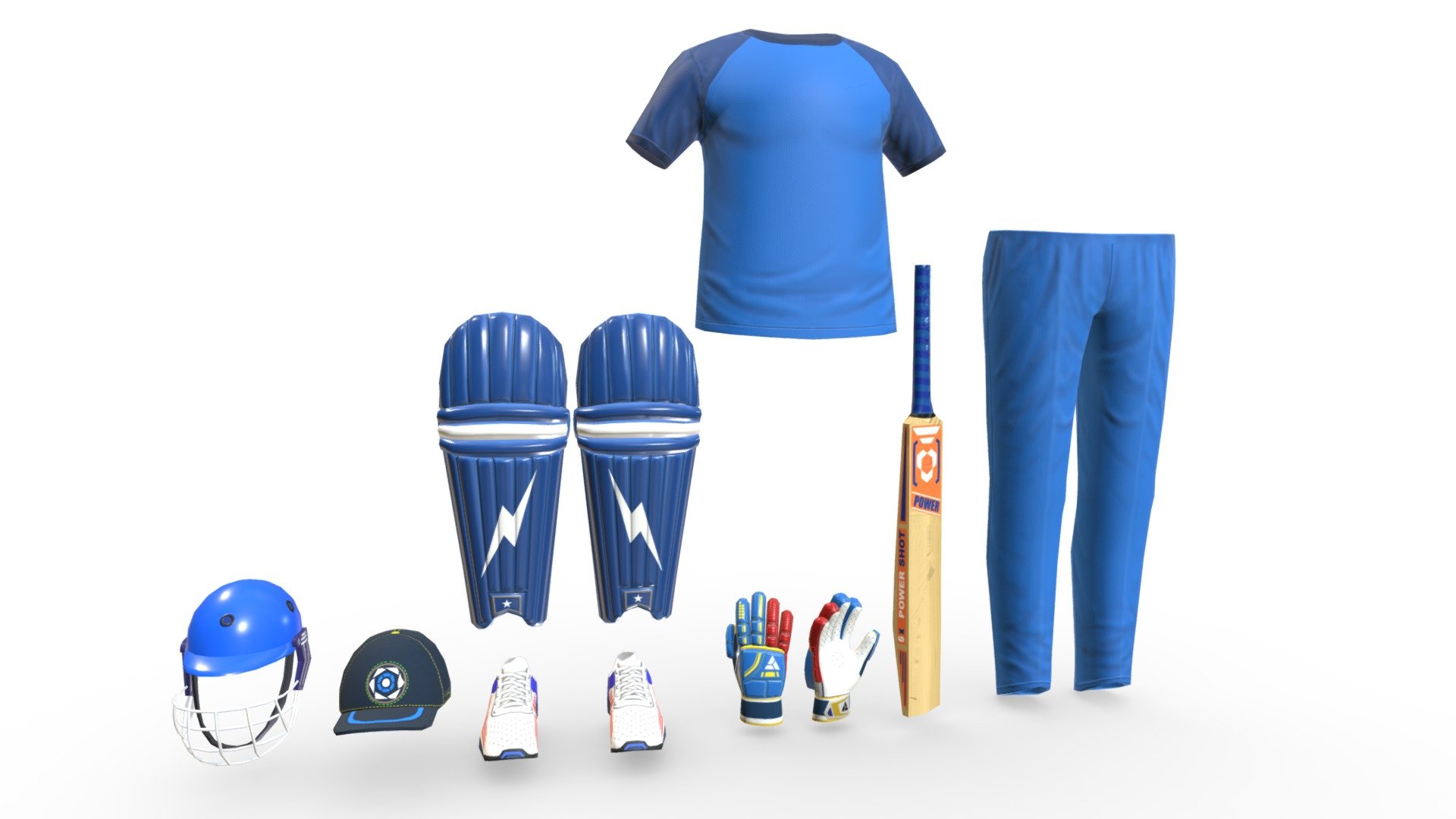Cricket Equipments - Buy Royalty Free 3D model by YodhaGameStudio ...