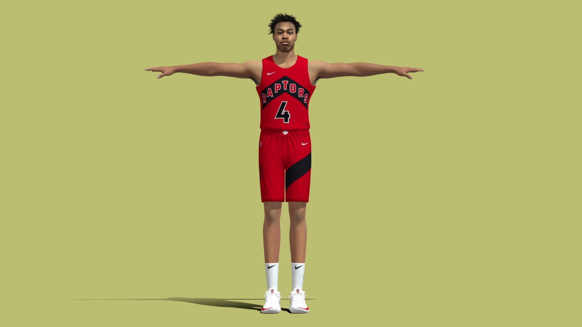 T-Pose rigged Scottie Barnes Toronto Raptors NBA - 3D model by ...