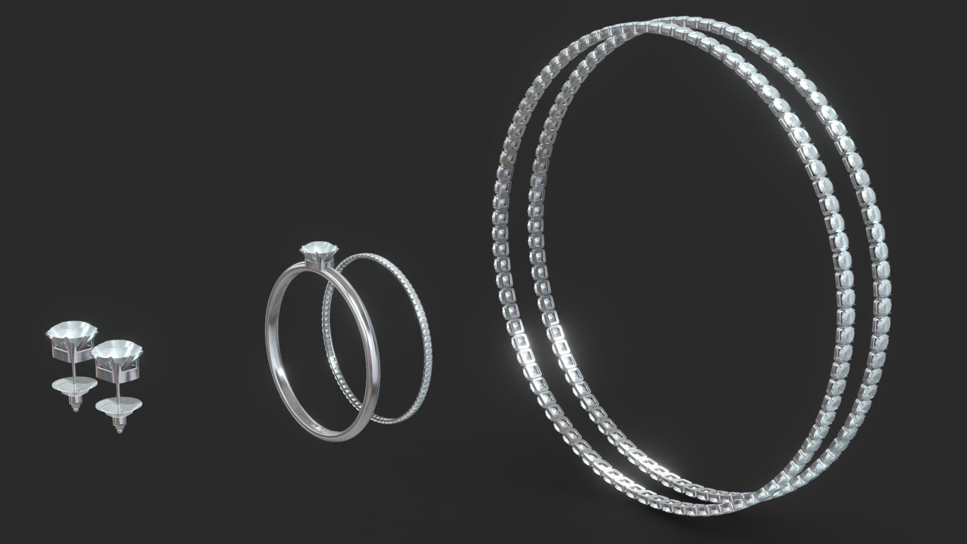 Brilliant Diamond Jewelry Pack - Buy Royalty Free 3D model by Unreal ...