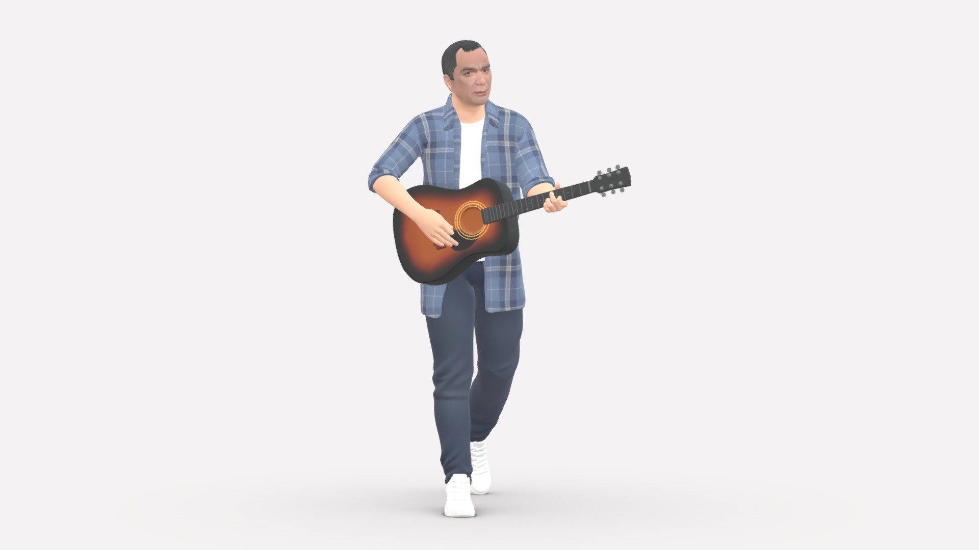 001128 guitarist - Buy Royalty Free 3D model by 3DFarm [36f17c2 ...