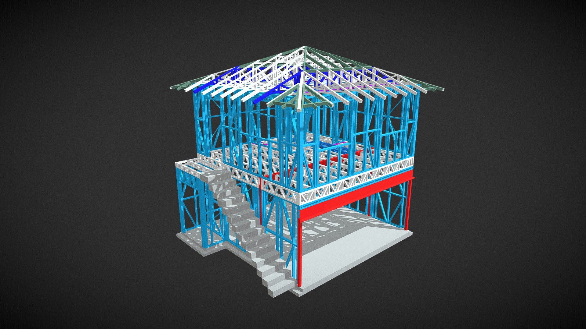 515 Borneo Studio/Garage - 3D model by GNLframeandtruss [36f26f5 ...