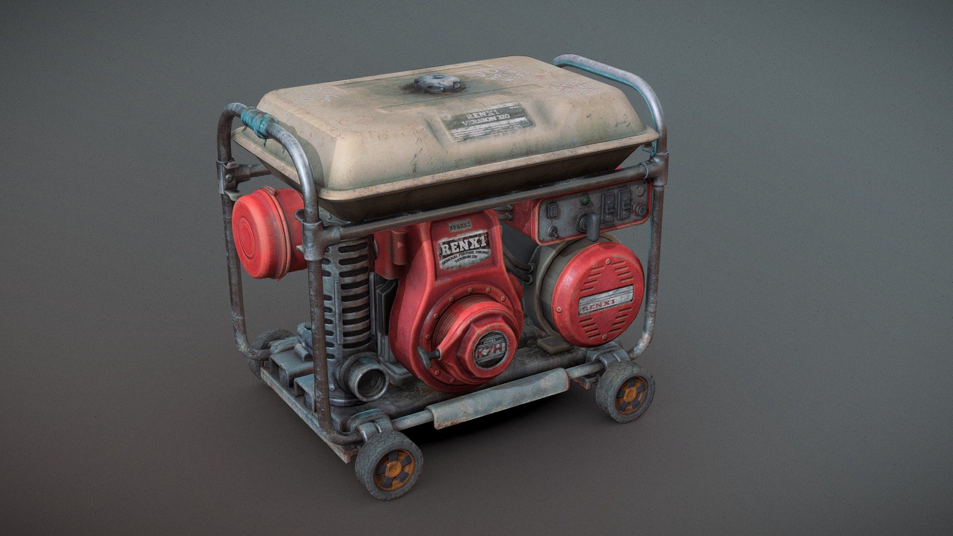 Old Fuel Generator (Generator Dilemma) - Download Free 3D model by ...