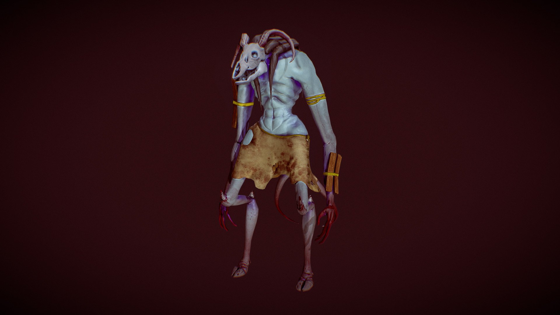 Wendigo - 3D model by Tyler (@furtivegames) [36f9f6c] - Sketchfab