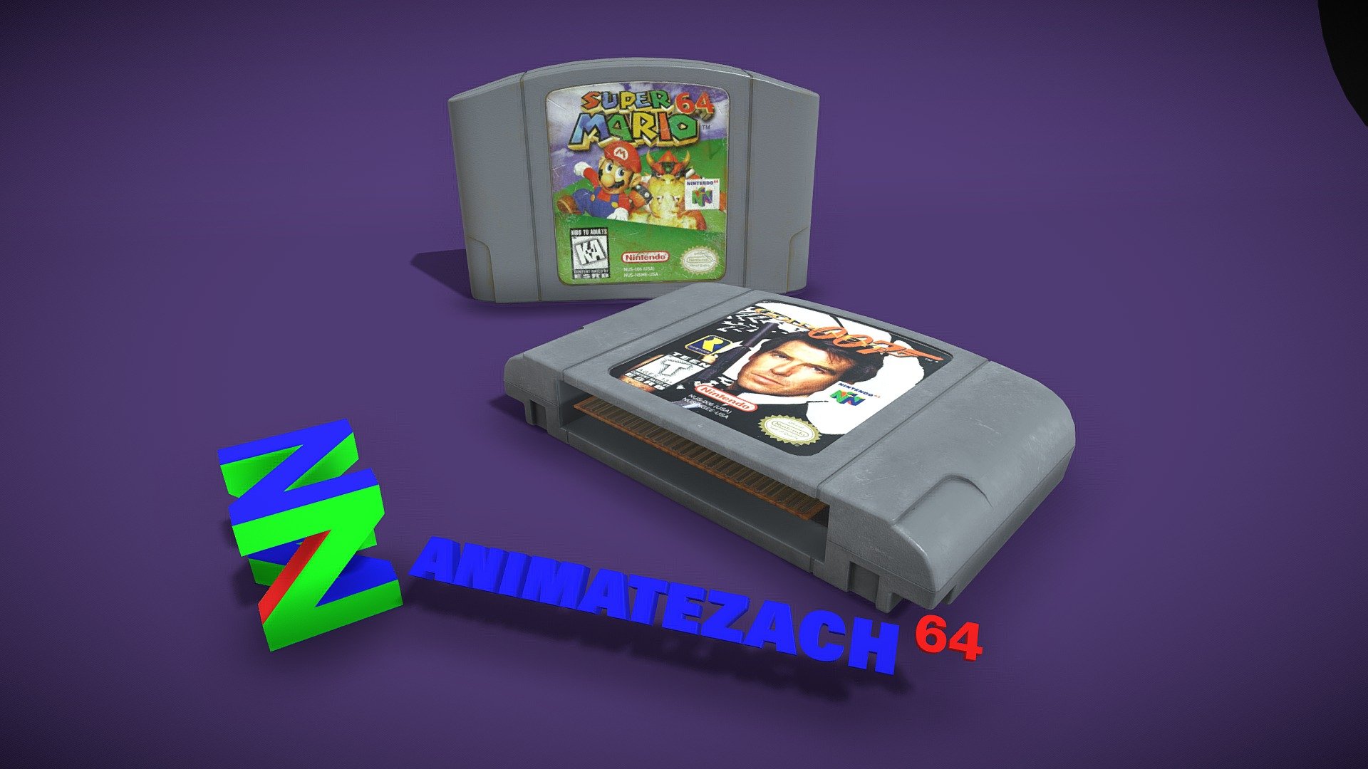 N64 Cartridges - 3D model by animatezach [36fa444] - Sketchfab