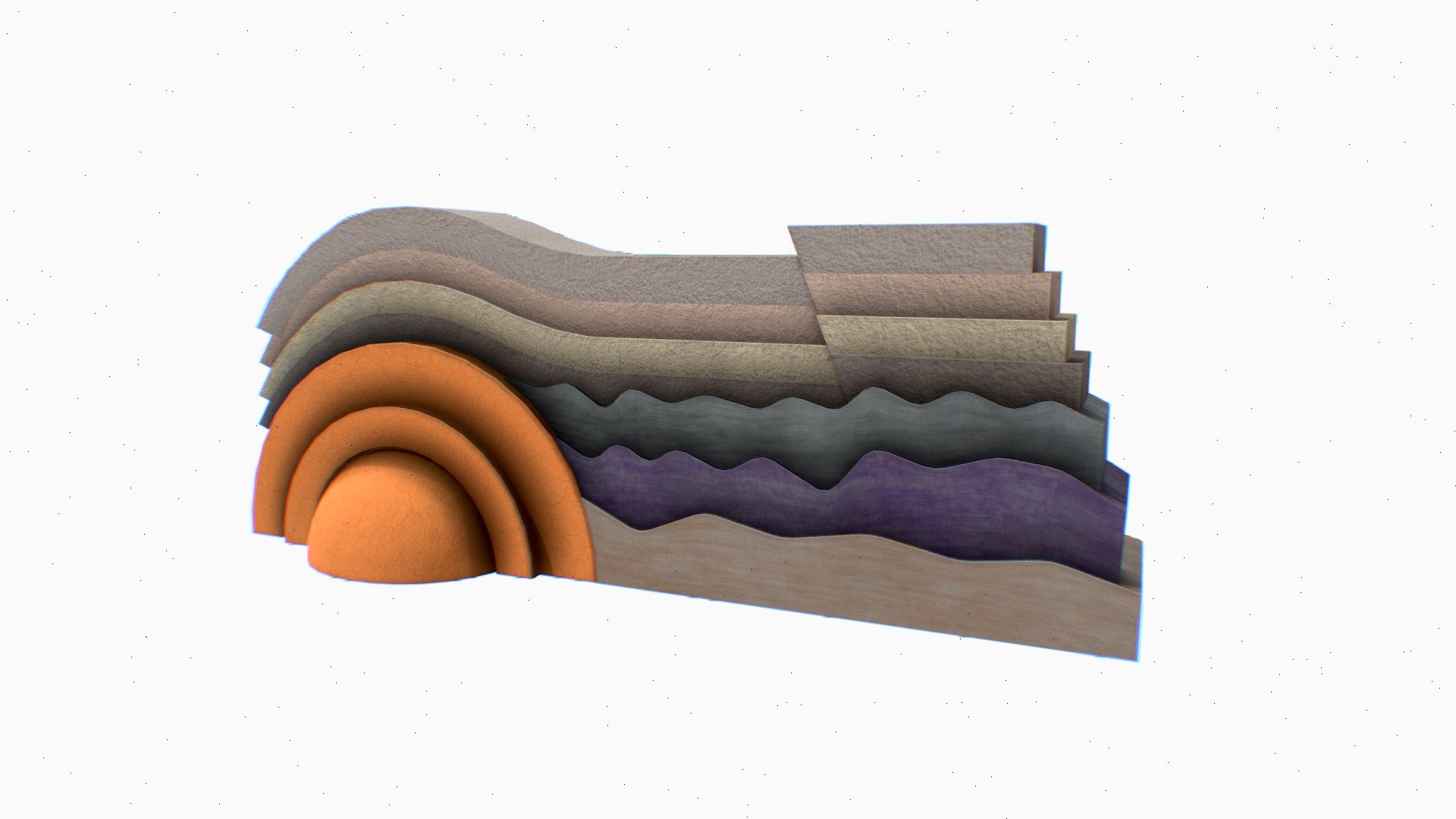 How are metamorphic rocks formed - Buy Royalty Free 3D model by arloopa ...