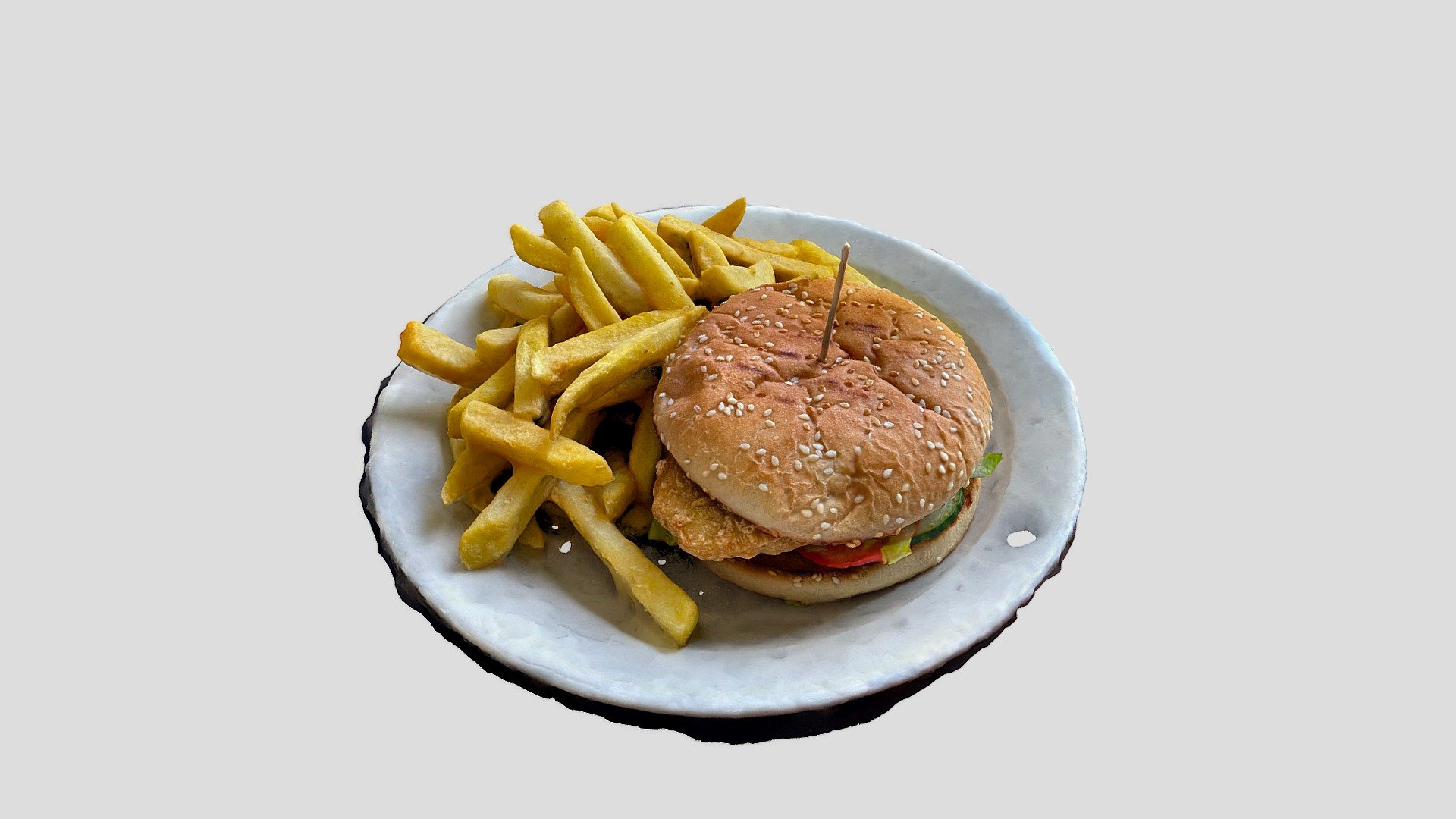 Crispy Chicken Burger - Download Free 3D model by ARtemis 3D ...