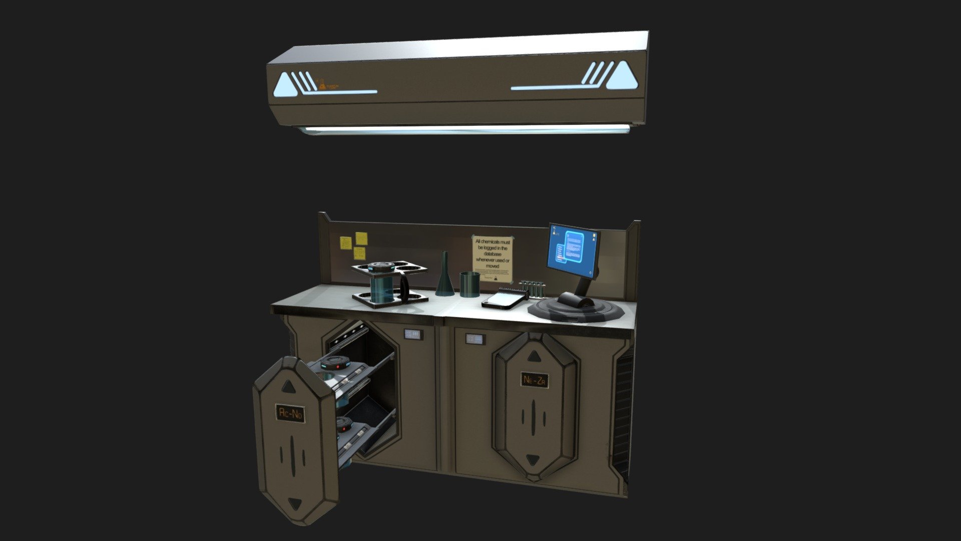 Chemical Storage Counter - 3D model by Kevin (@AlchemistsTome) [3700bb2 ...