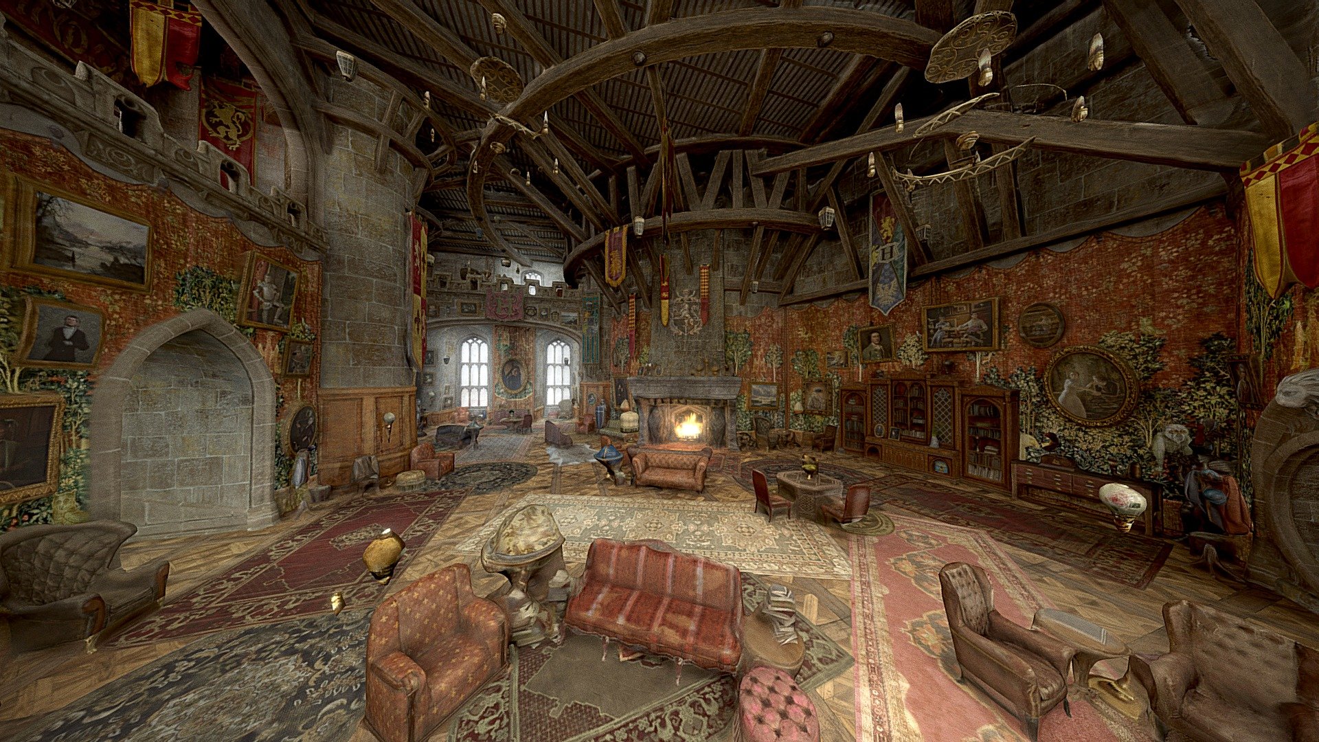 Hogwarts Legacy - Gryffindor Common Room - 3D model by Piotr Związek ...