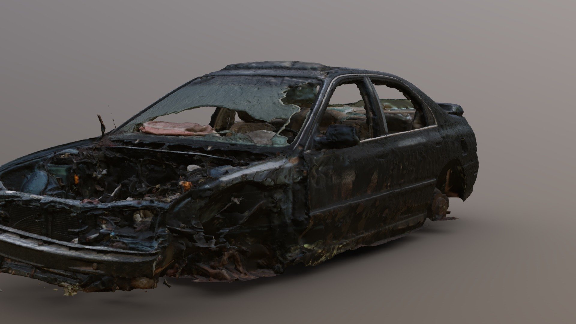 Scrapped car - Download Free 3D model by MrSpringMen [370cd06] - Sketchfab