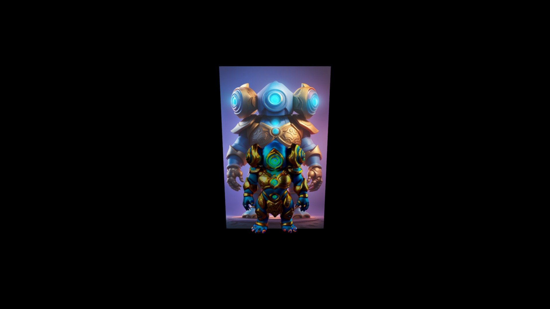 The Blue Robot The blue robot is standing - Download Free 3D model by ...