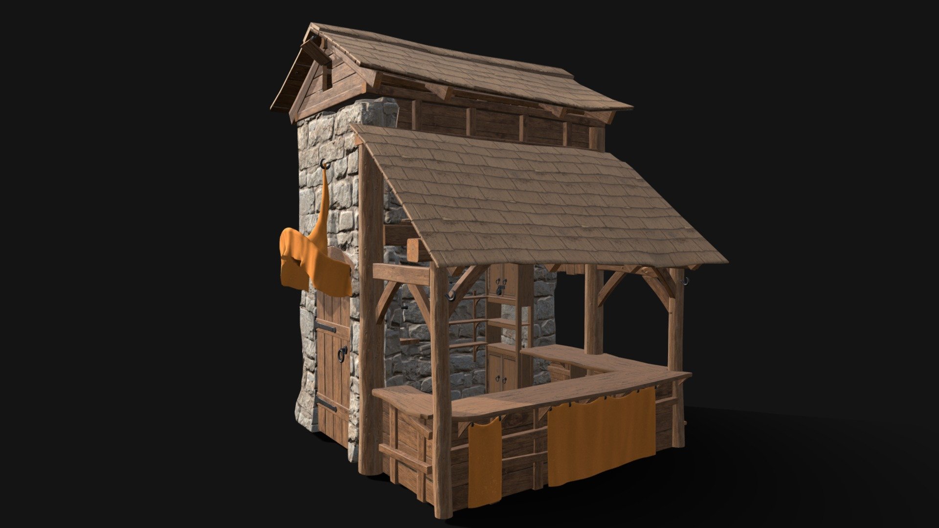 Medieval Market Stall - Buy Royalty Free 3D model by Clockwork ...
