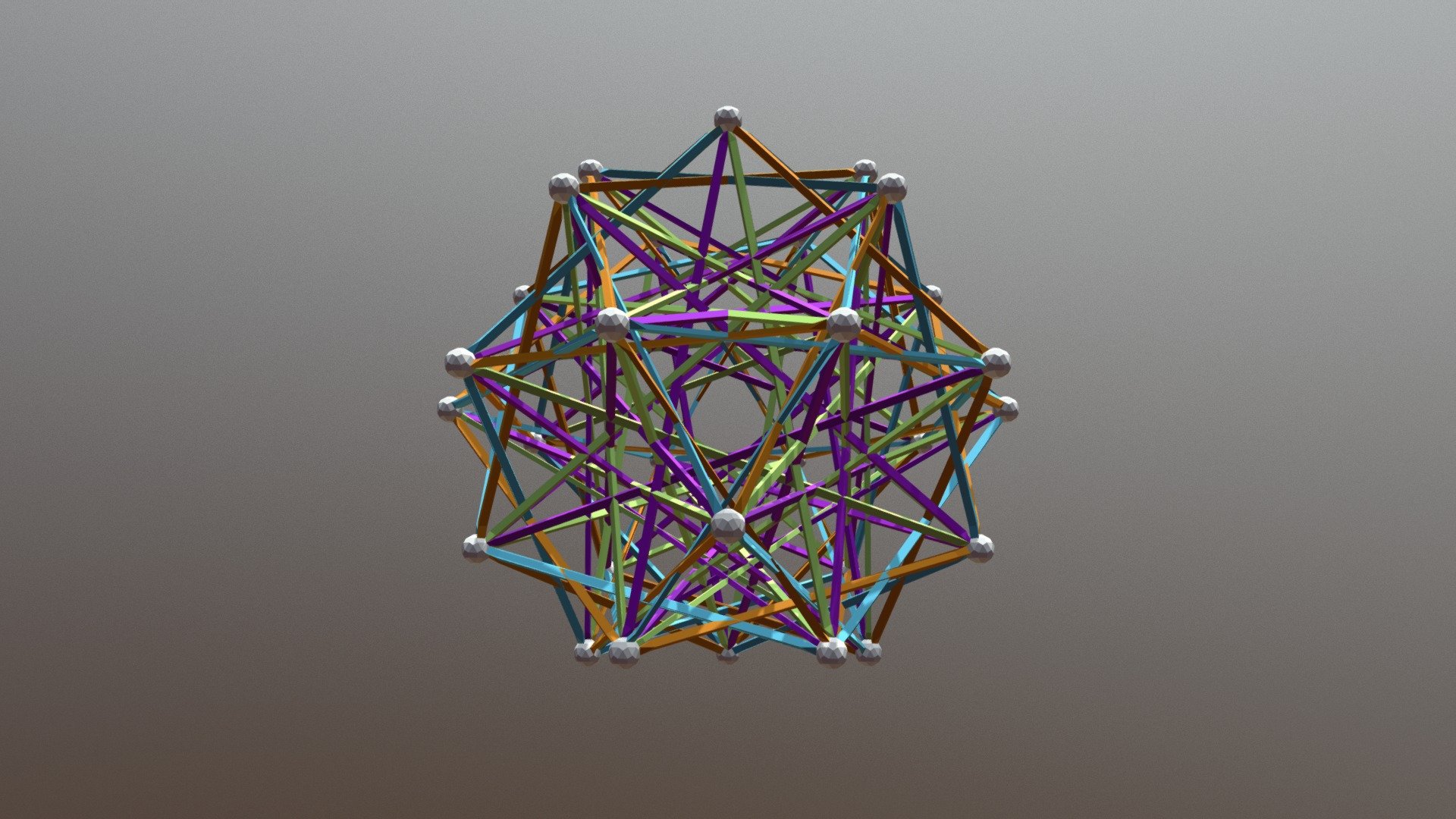 Icosadodecahedron Nonintersecting Diagonals - Download Free 3D model by ...