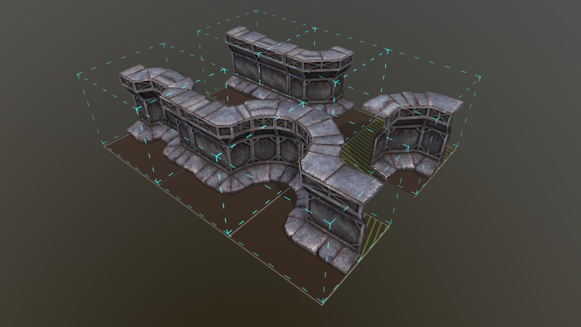 Dungeon Plant. Wall Set 01 - 3D model by DragD [371b406] - Sketchfab