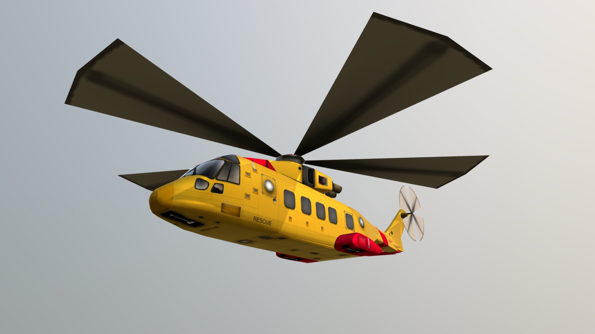 Aw101 Merlin / CH-149 Cormorant SAR low poly - 3D model by Euramec ...
