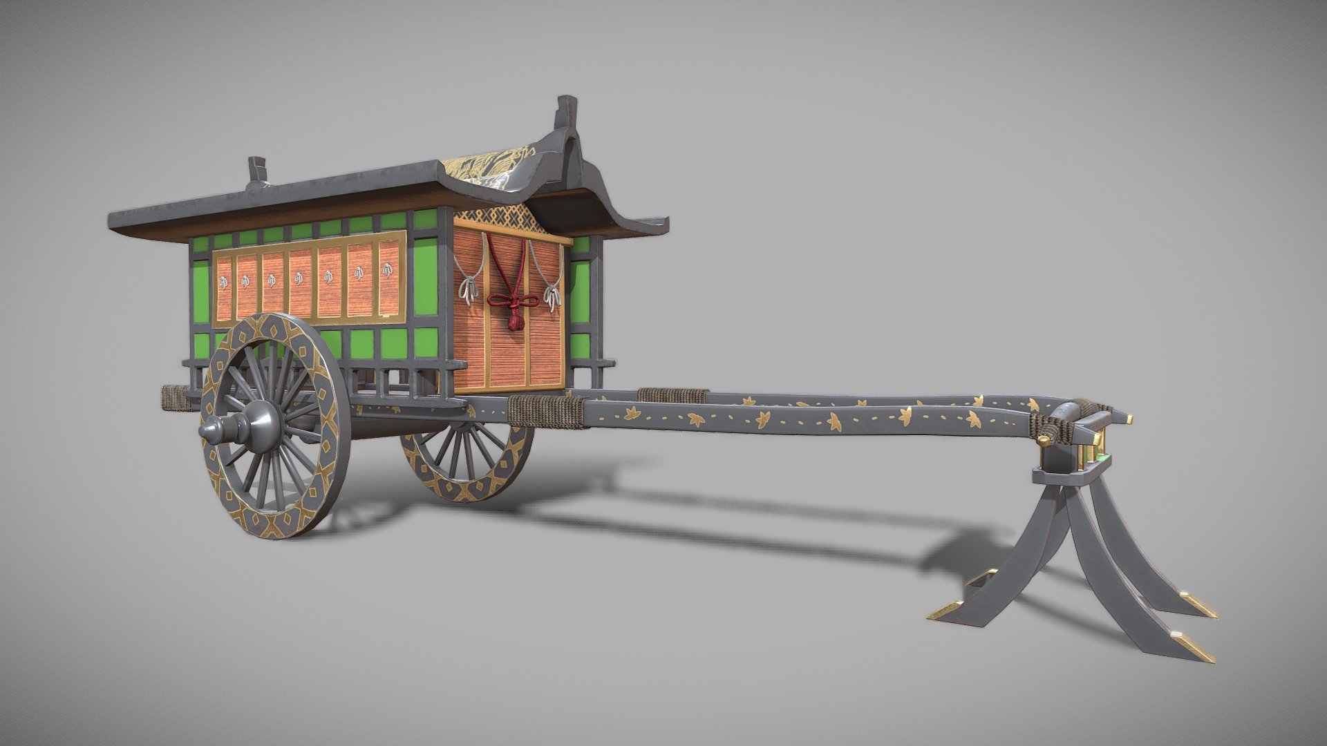 Gosho Guruma Cart - 3D model by third construct (@brand_onart) [371bca5 ...
