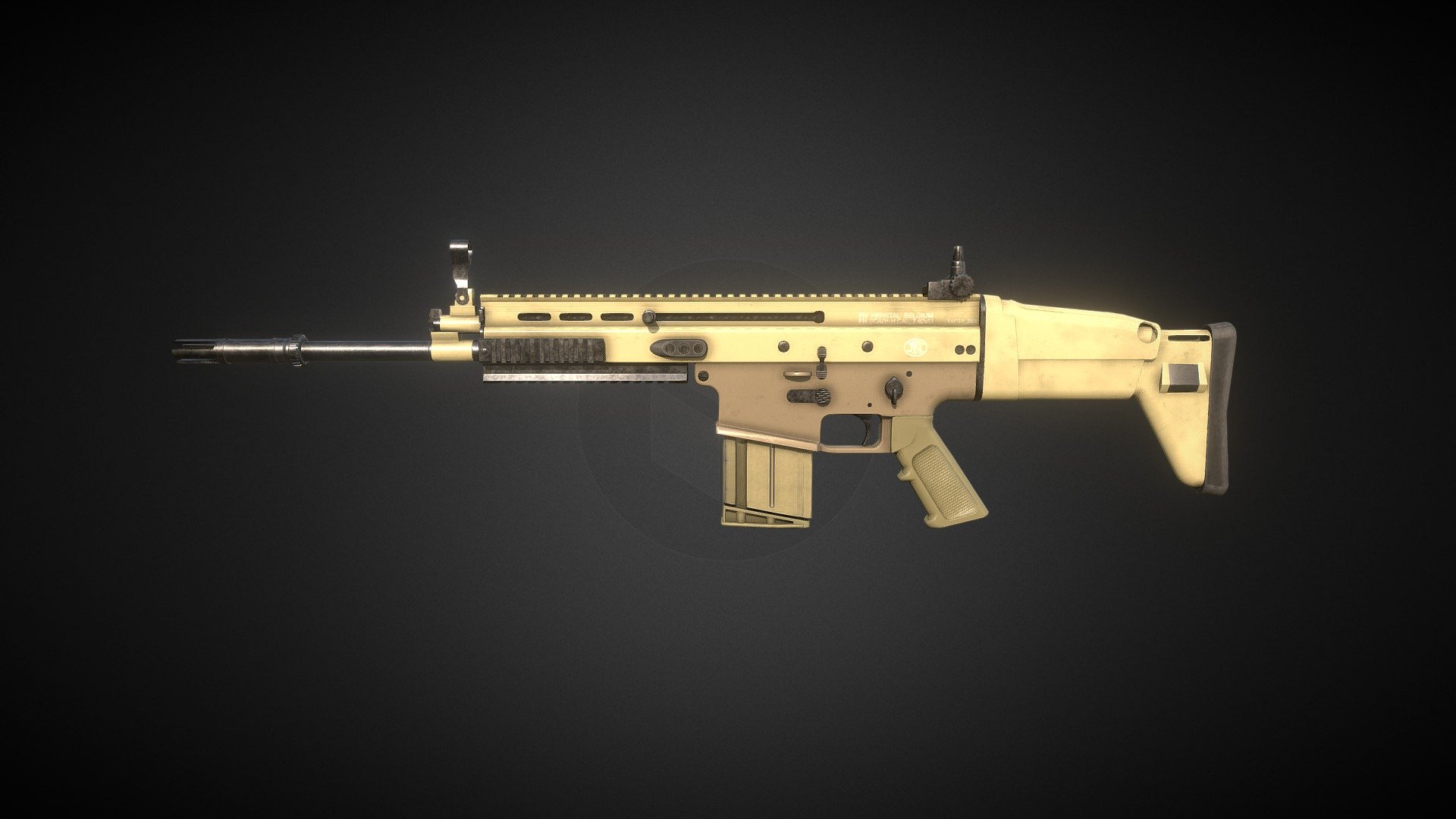 FN SCAR-H - 3D model by TAIGA-ZOE [371d2b6] - Sketchfab