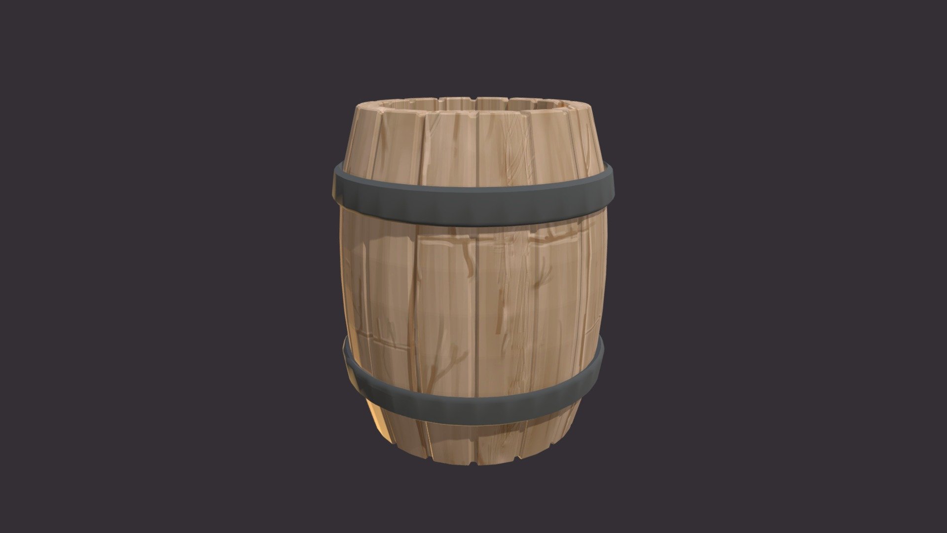 Low-Poly Medieval Barrel + wood texture ! - Buy Royalty Free 3D model ...