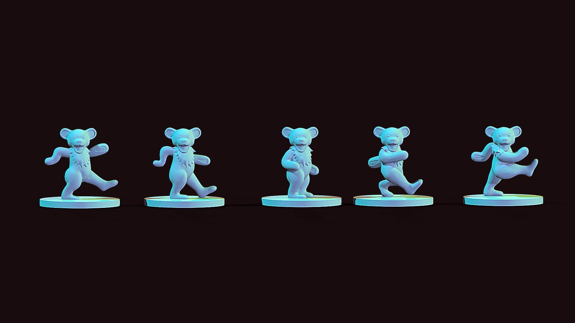 Grateful Dead's Dancing Bears - 3D model by Hugo.Dalben [371ebc6 ...
