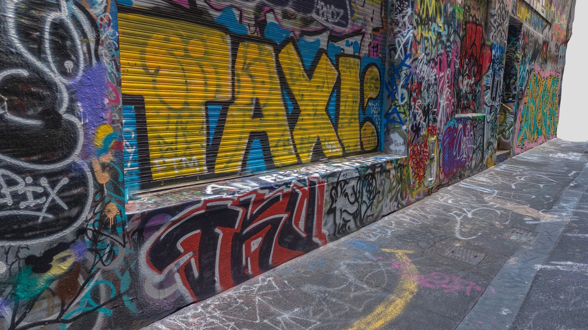 Union Lane (Melbourne Graffiti) - 3D model by Aaron Versiontwo ...