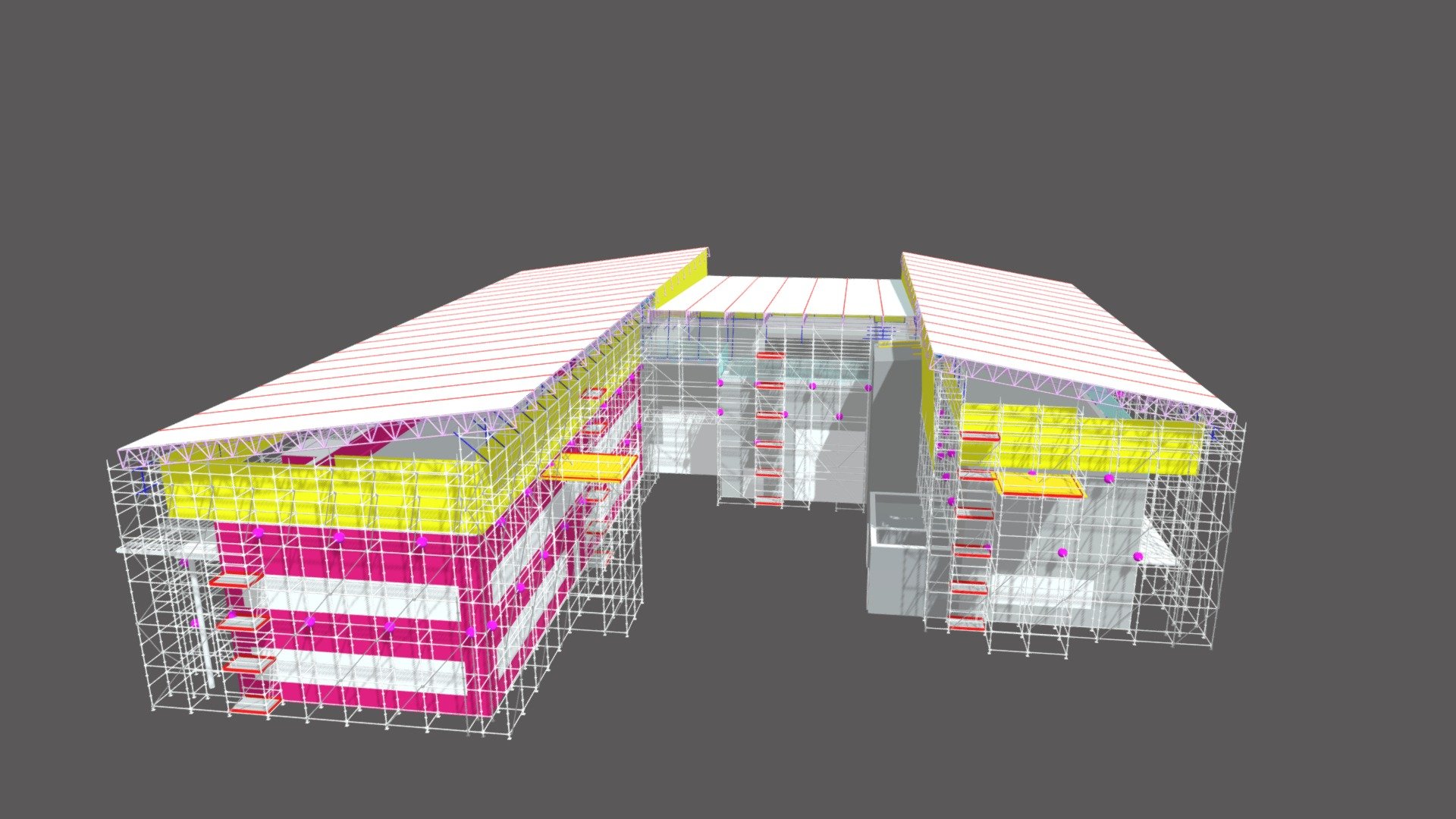 Roofing Scaffolding for Slab maintenance - Download Free 3D model by ...