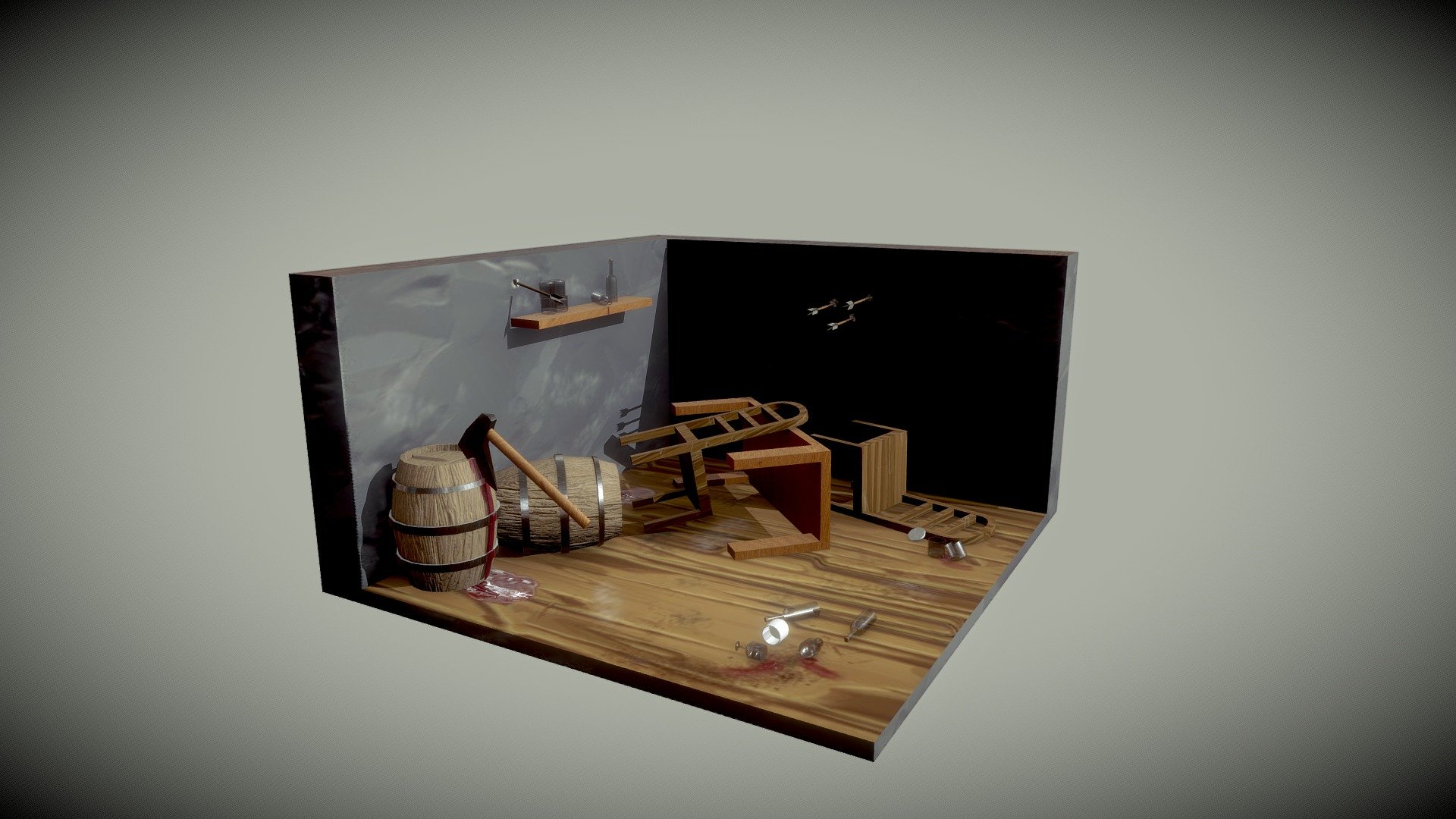Tavern fight - 3D model by MiniMuniz [3724e9a] - Sketchfab