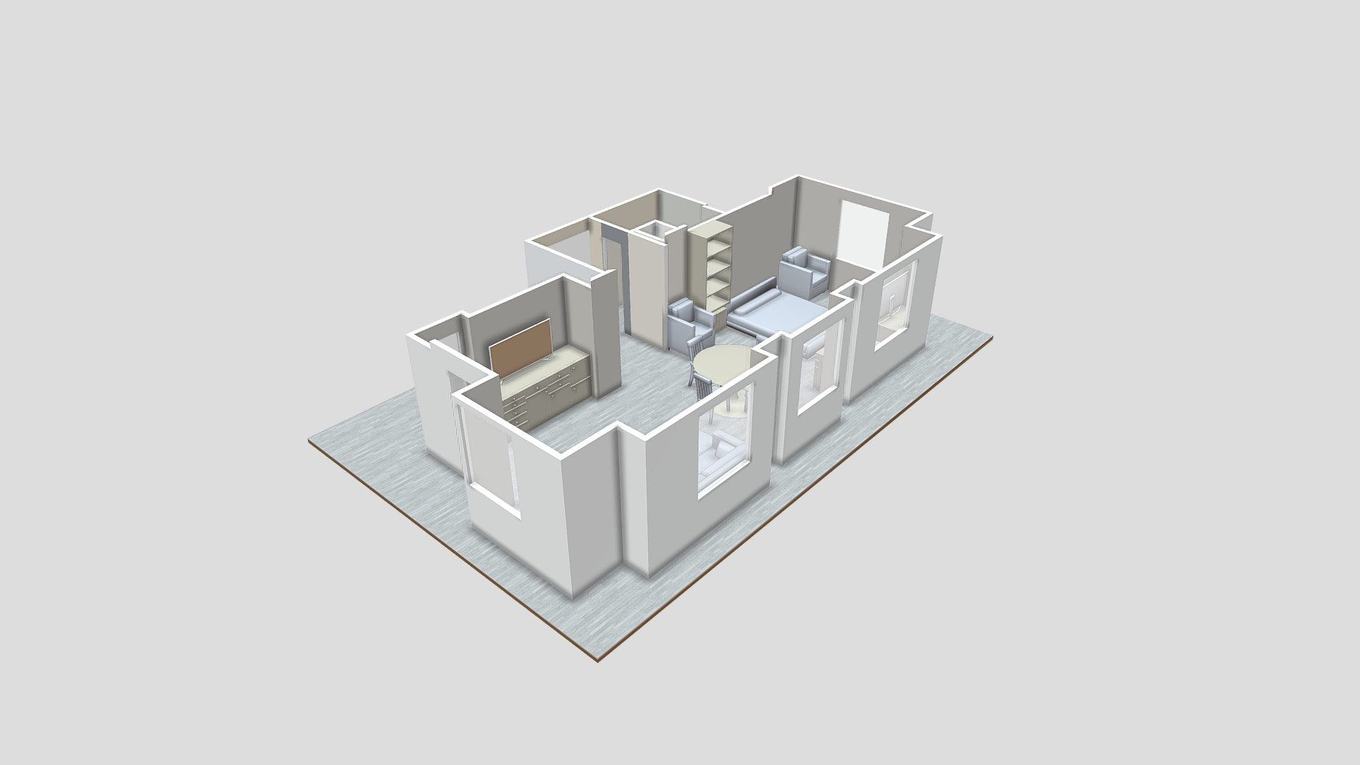 Hotel Room - Room Plan Mode - 3D model by Arthur NY (@ArthurYoung ...