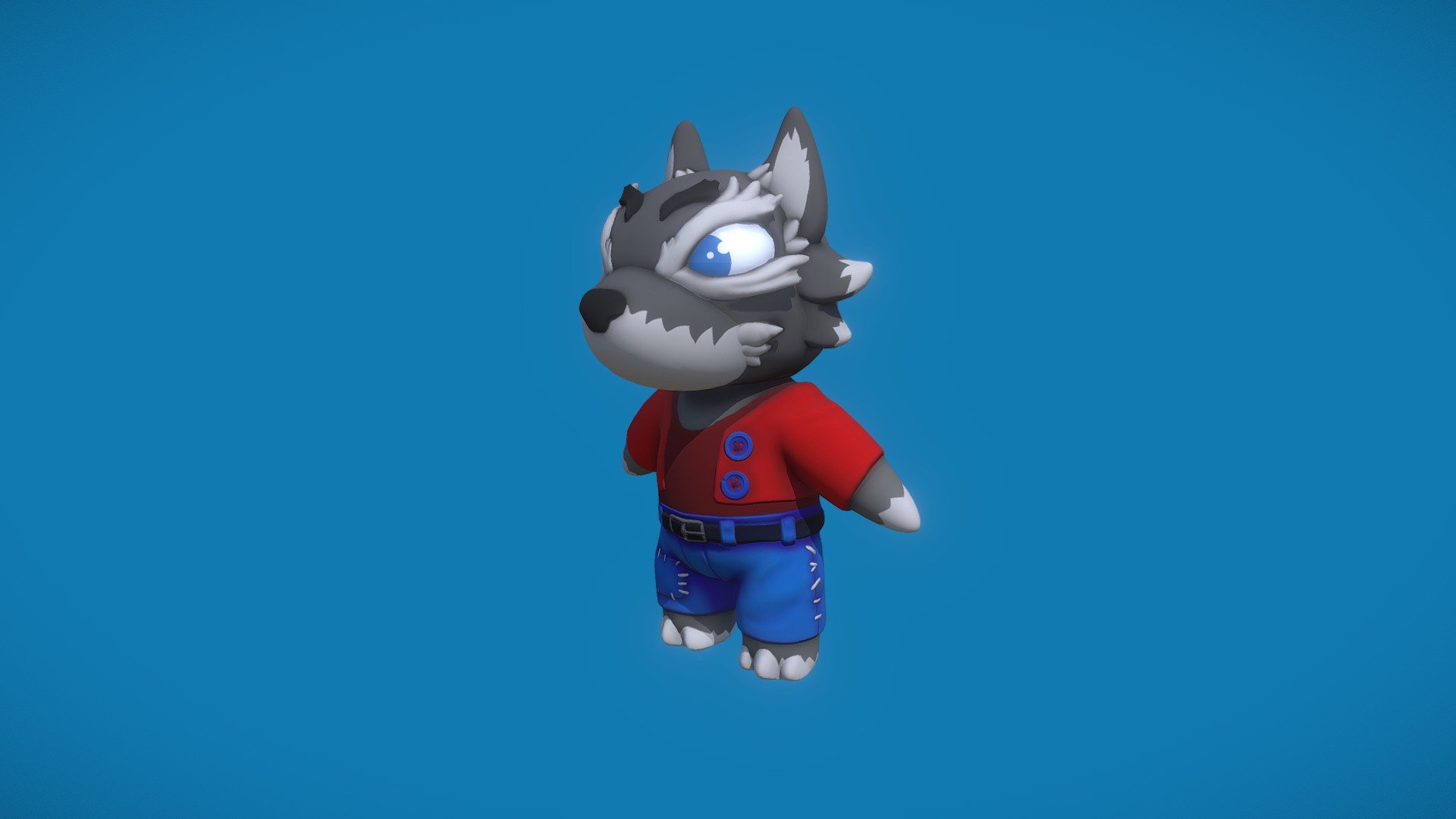 Wolfy - 3D model by Matthew J Sear (@GoldenFenix) [3726812] - Sketchfab