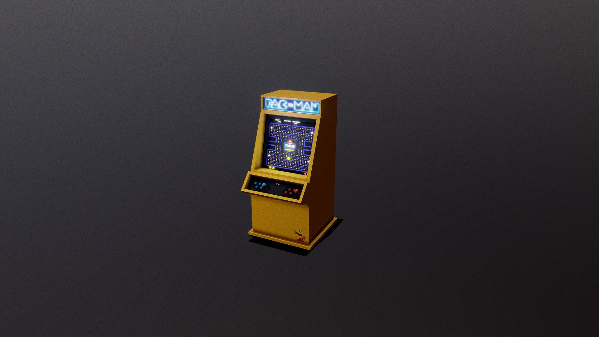 Arcade Machine - Pacman - Download Free 3D model by Ethan C ...