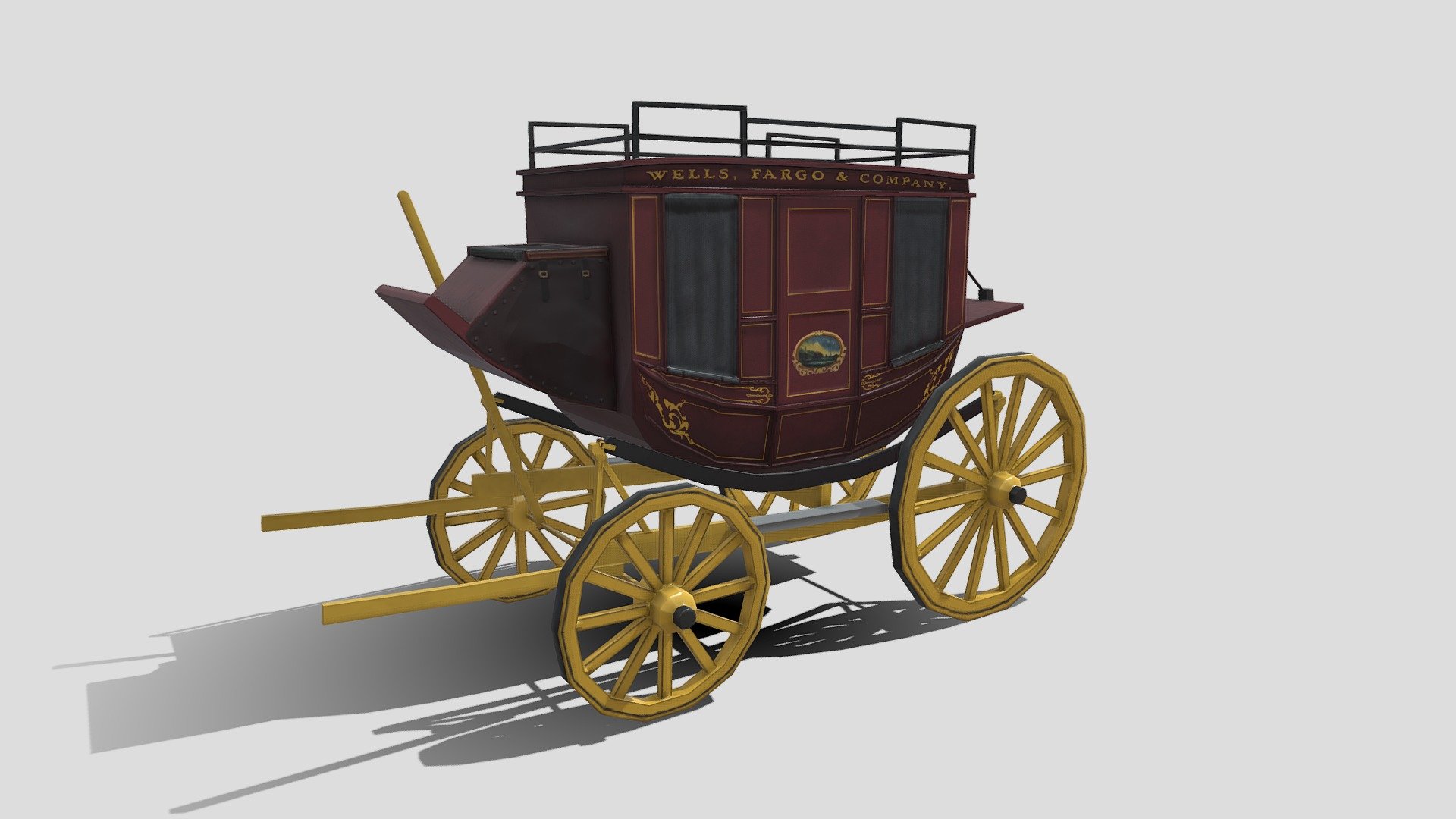 Low Poly Carriage - 3D model by NadiaKaz [372e88a] - Sketchfab