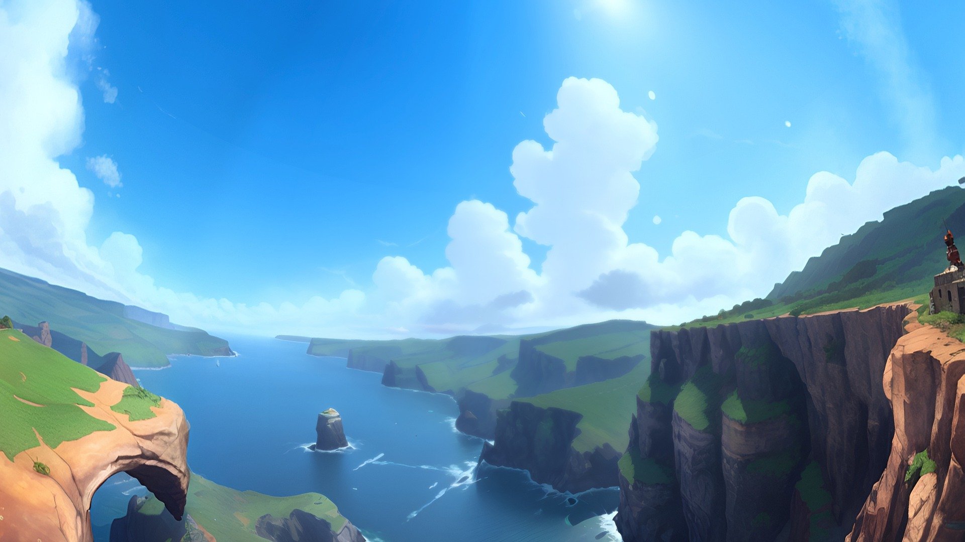 FREE - SkyBox Cliffside - Download Free 3D model by Paul (@paul_paul ...