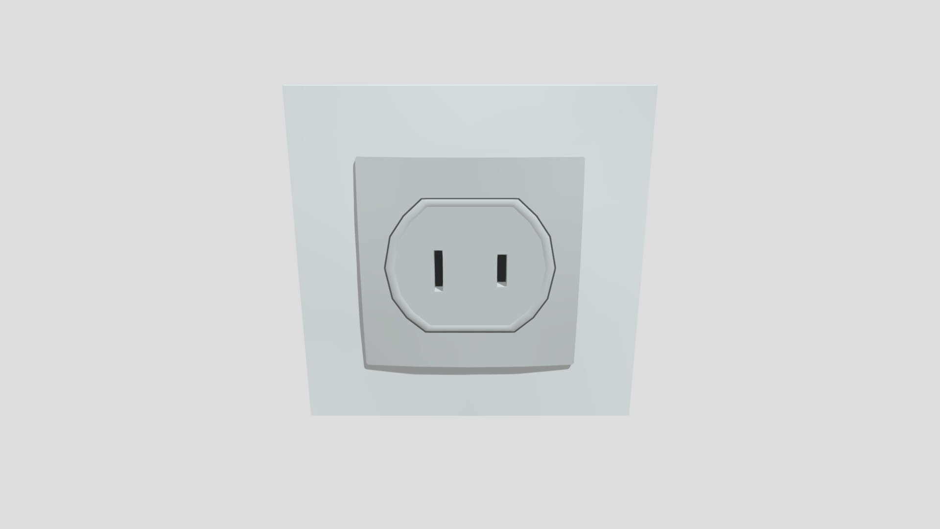 Square type a plug - Download Free 3D model by 1-3D.com [372fa58 ...