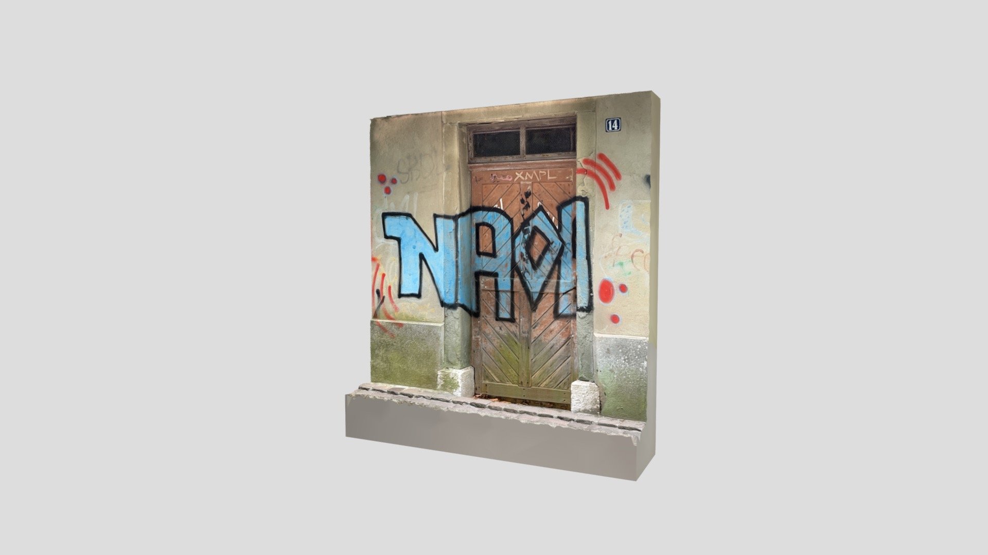 Old scribbled wood door - Buy Royalty Free 3D model by gaja (@gaja3d ...