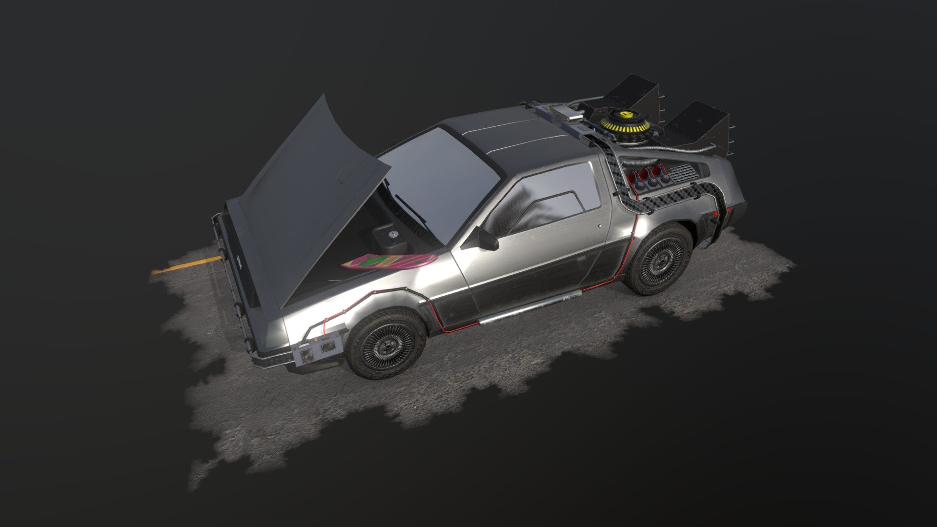 Delorean BTF - 3D model by Pablo Rey Garcia (@PabloReyGarcia) [3730b8b ...